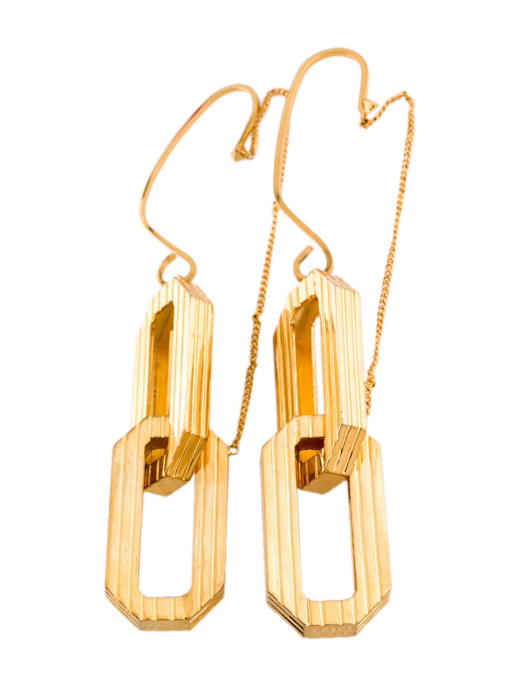 Eddie Borgo Large Supra Link Ear Cuffs - Gold-Tone Metal Ear Cuff ...