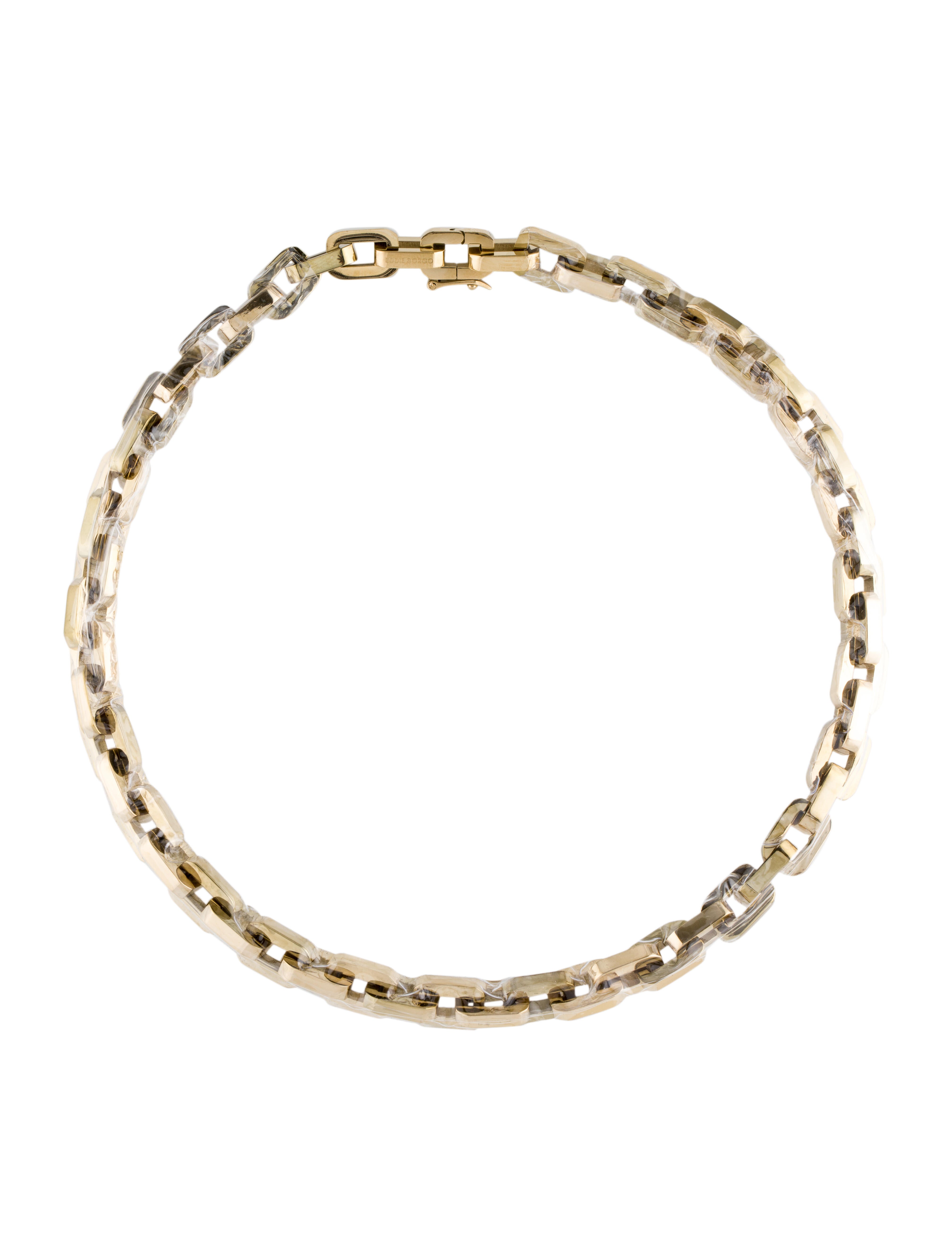 Cartier Santos De Cartier Link Necklace - 18K Yellow Gold Chain ...