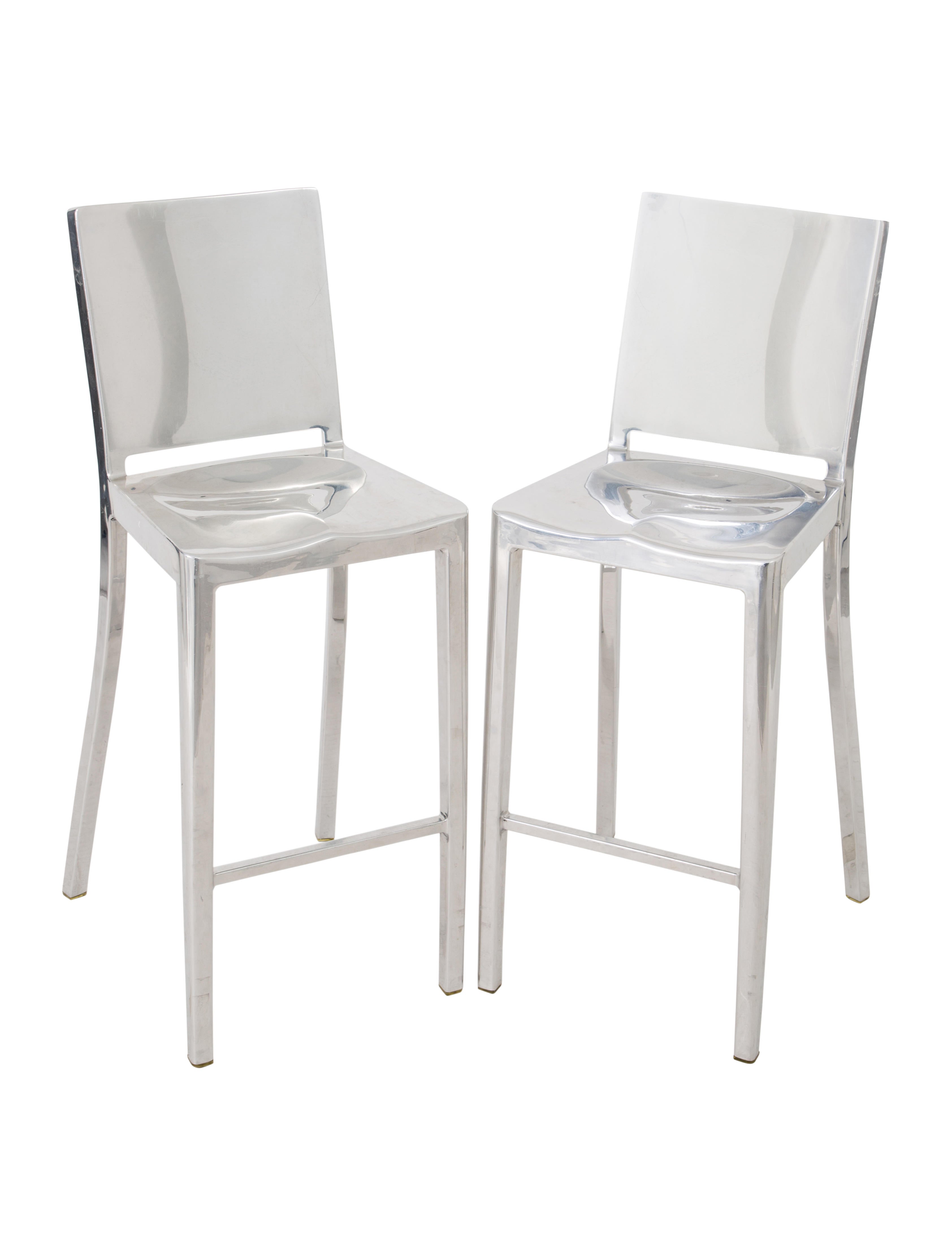 Emeco Philippe Starck Emeco Hudson Bar Stools - Silver Seating ...