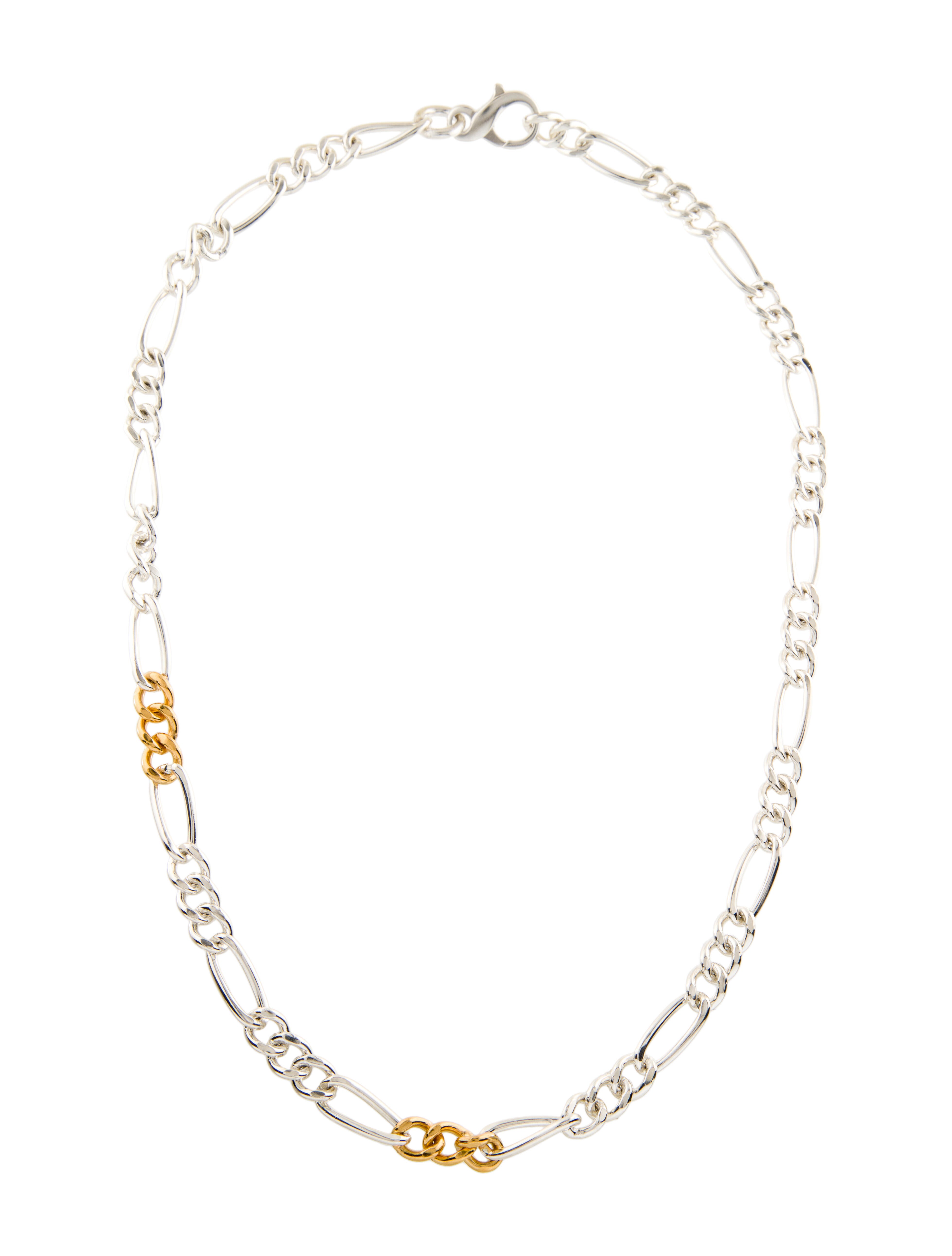 Effy Jewelry Two-Tone Figaro Style Chain Necklace - Sterling Silver ...