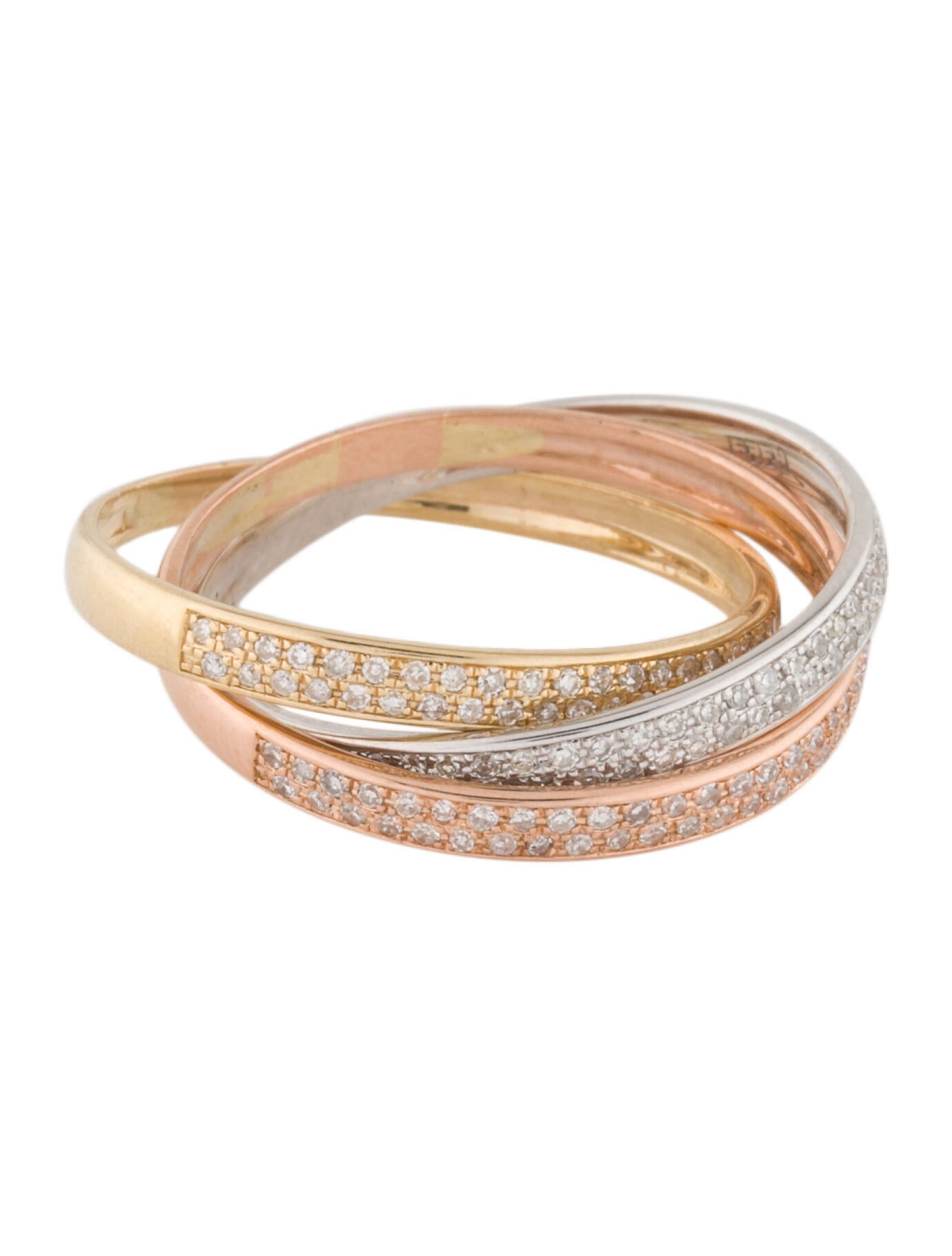 Effy Jewelry 14K Diamond Rolling Ring - 14K Yellow Gold Rolling Ring ...