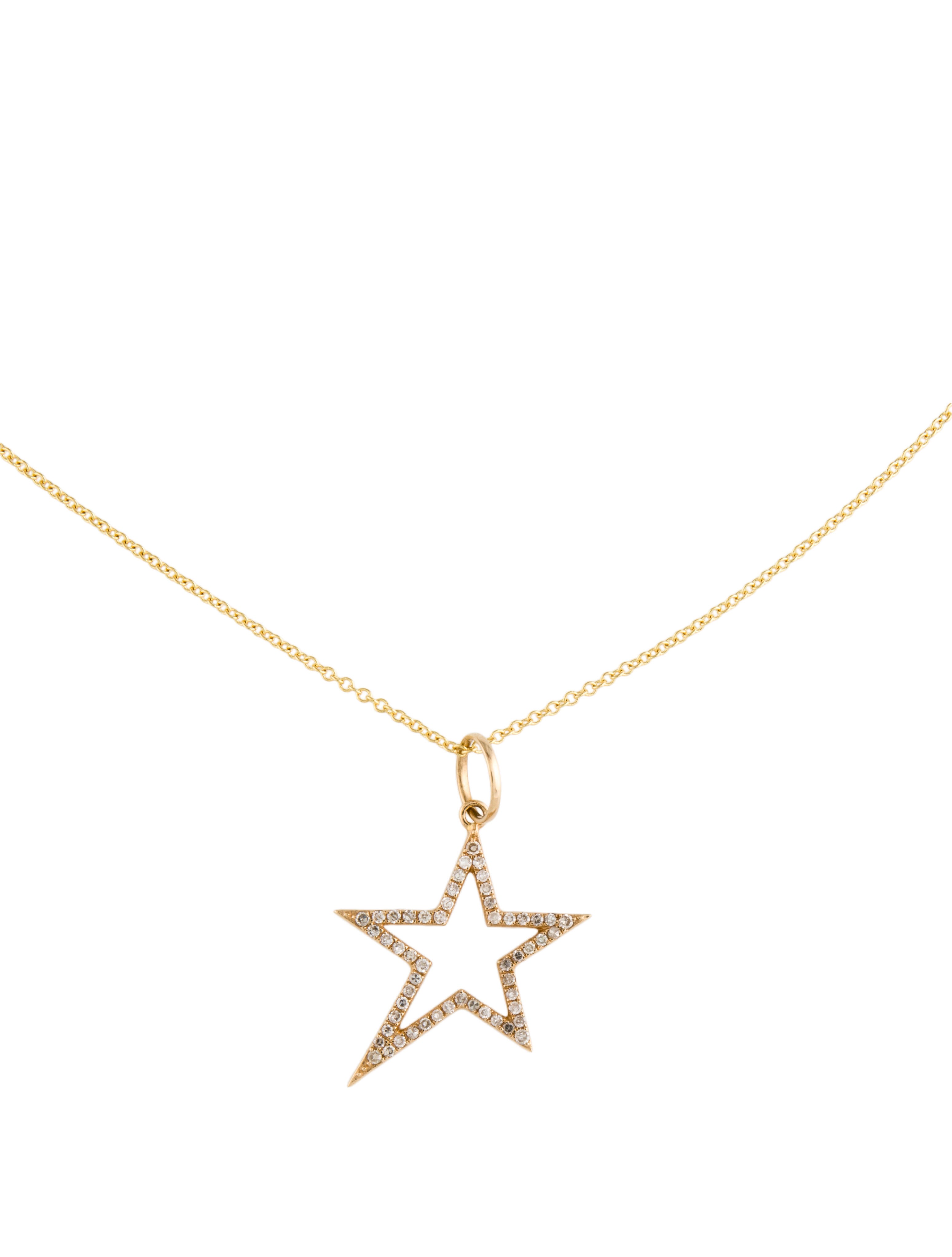 Effy Jewelry 14K Diamond Star Pendant Necklace - 14K Yellow Gold ...