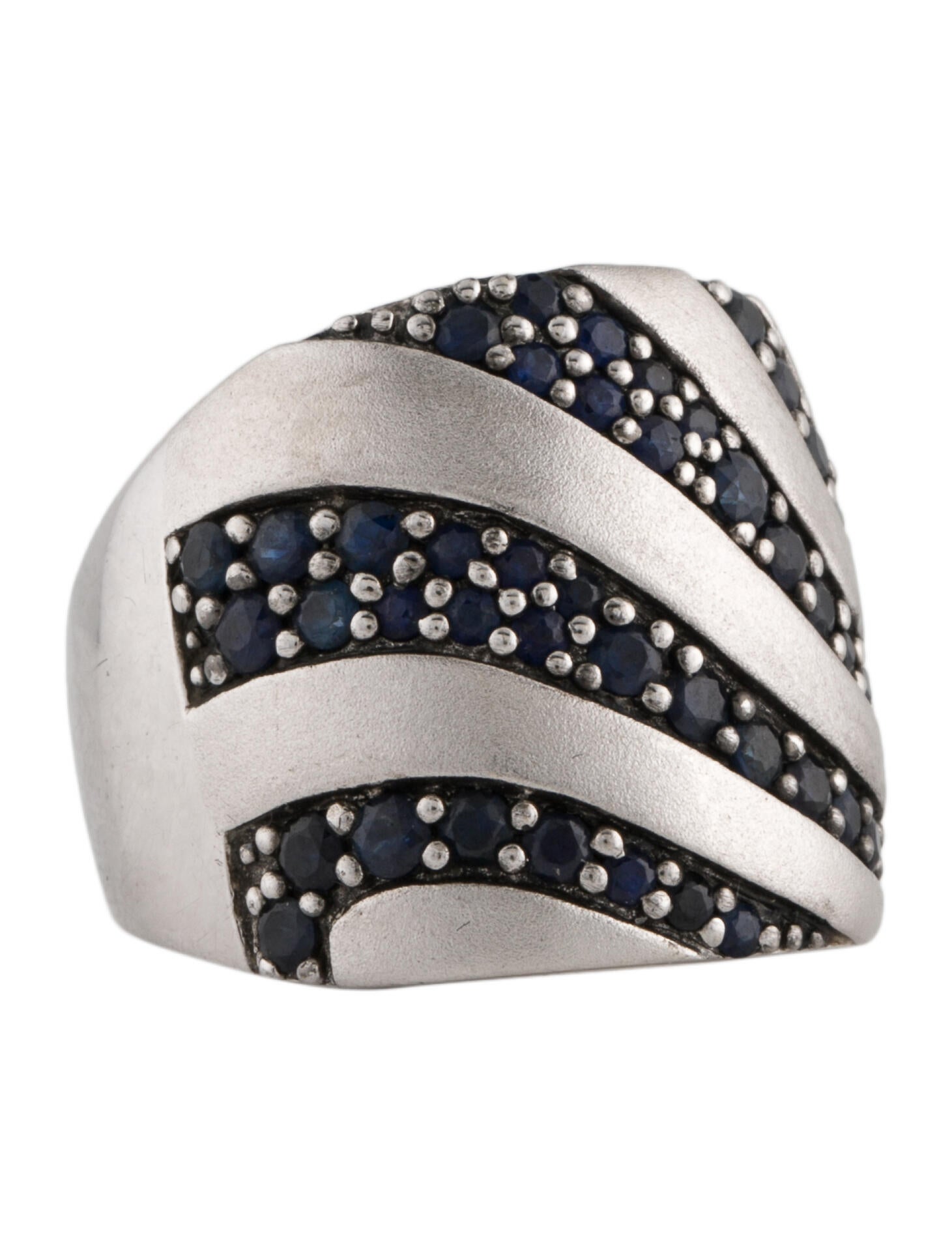 Effy Jewelry Sapphire Wave Ring - Sterling Silver Cocktail Ring, Rings ...