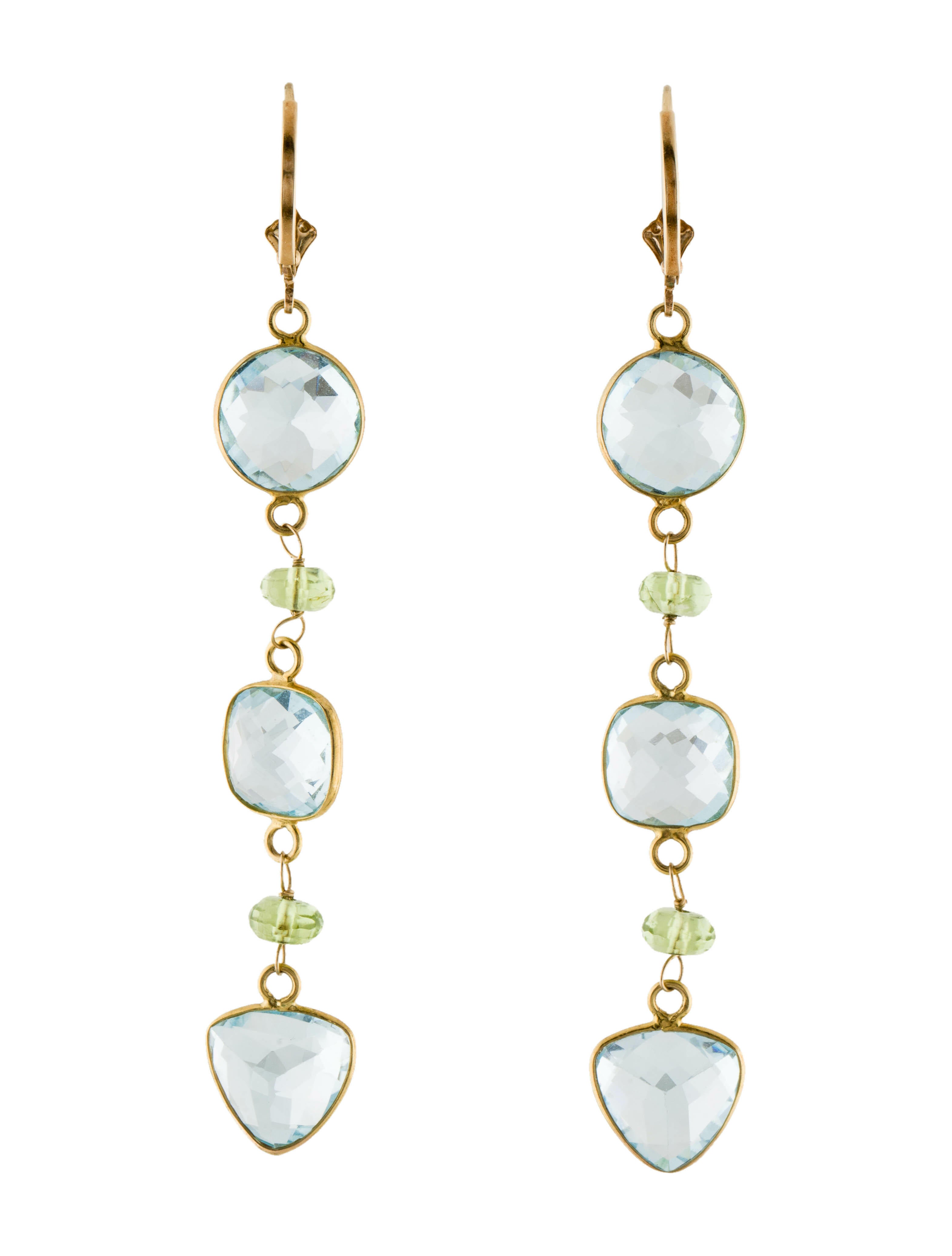 Effy Jewelry 14K Peridot & Topaz Drop Earrings - Drop, Earrings ...