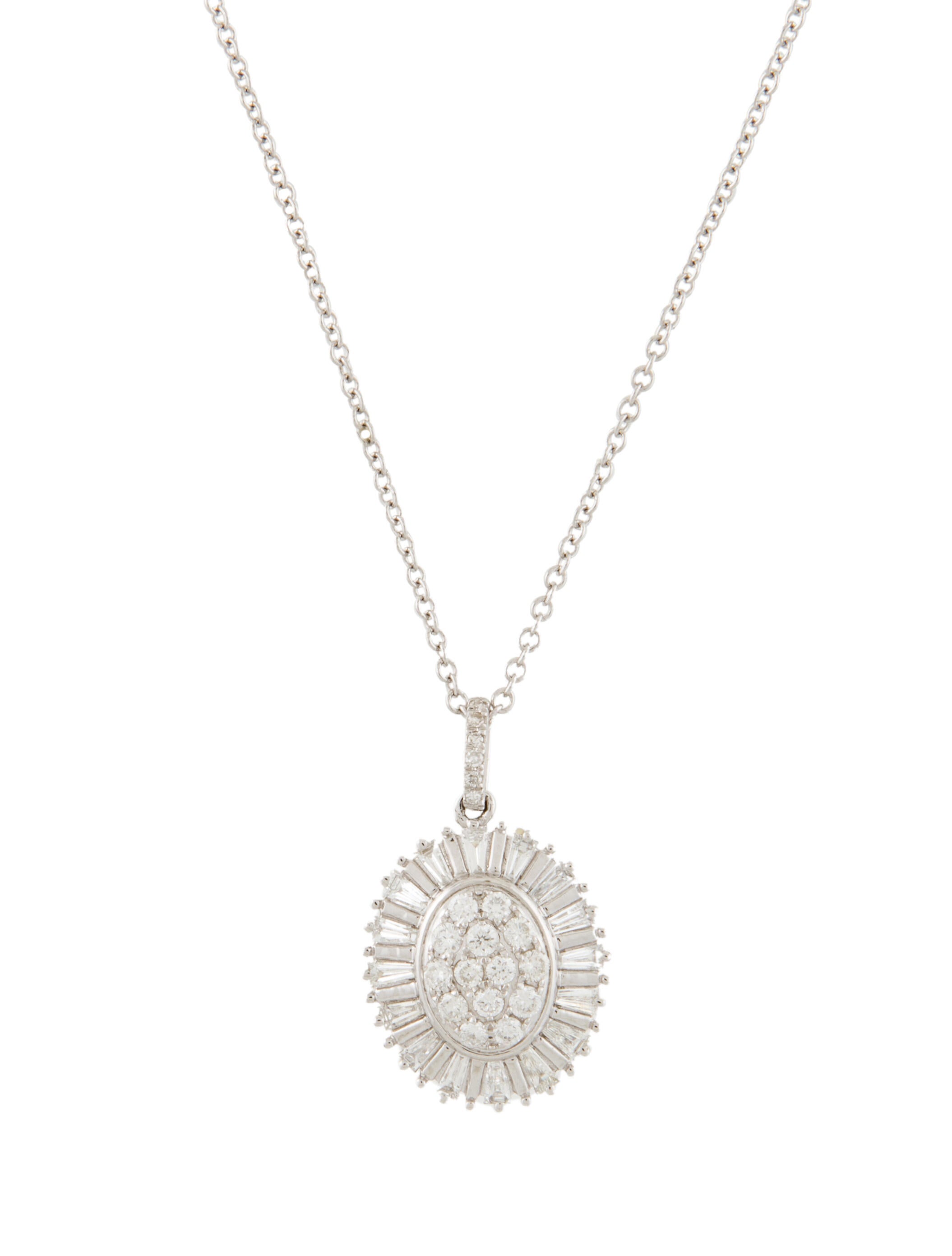 Effy Jewelry 14K Diamond Pendant Necklace - Rhodium-Plated 14K White ...