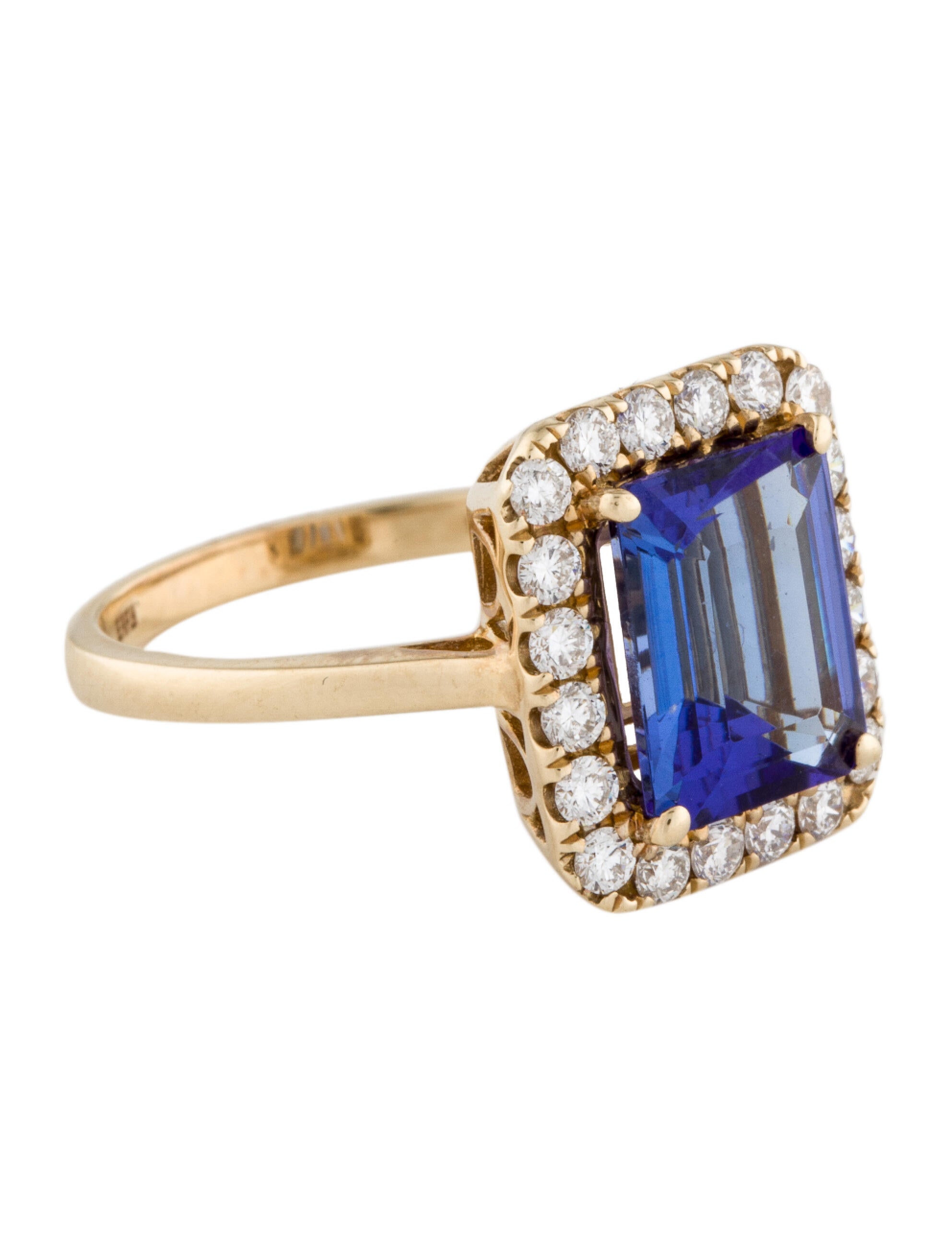 Ring 14K 1.37ct Apatite & Diamond Cocktail Ring - 14K White Gold ...