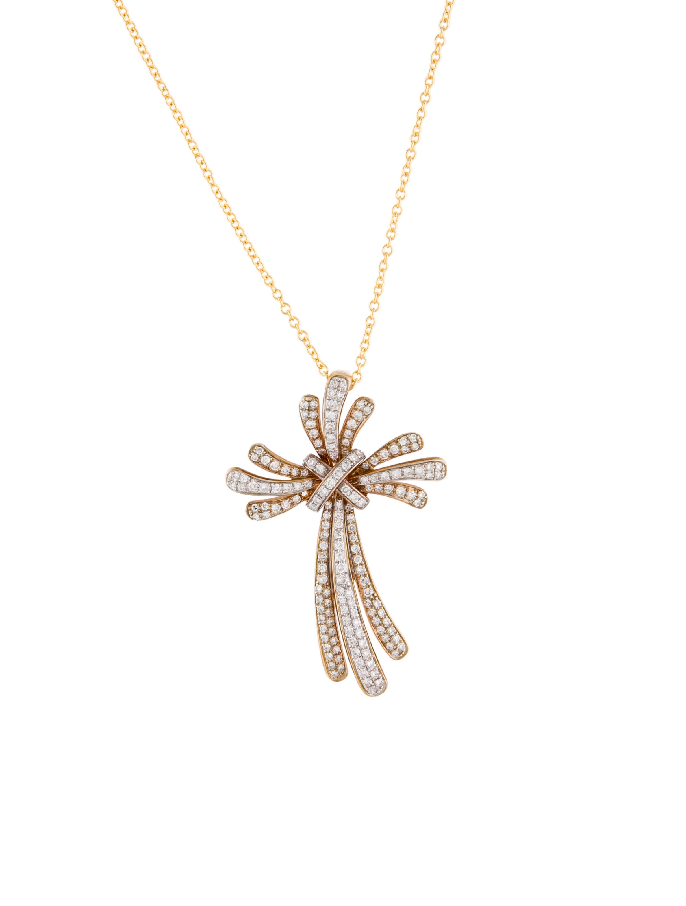 Effy Jewelry 14K Diamond Pendant Necklace - 14K Yellow Gold Pendant ...