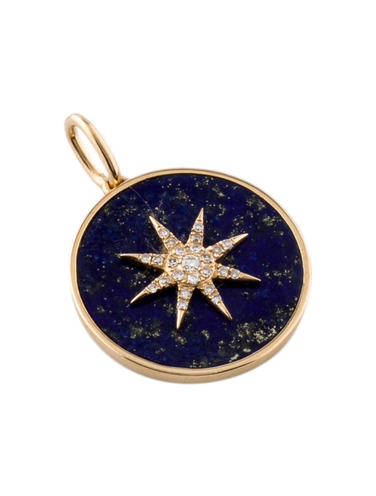 Effy Jewelry 14K Lapis Lazuli & Diamond Star Compass Pendant - Pendant ...