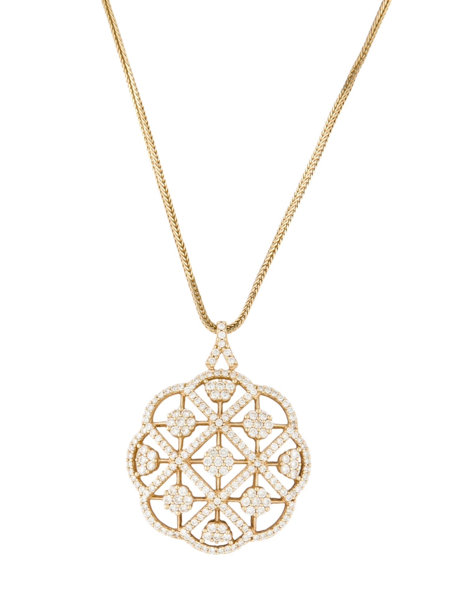 Effy Jewelry 14K Diamond D'Oro Pendant Necklace - 14K Yellow Gold ...