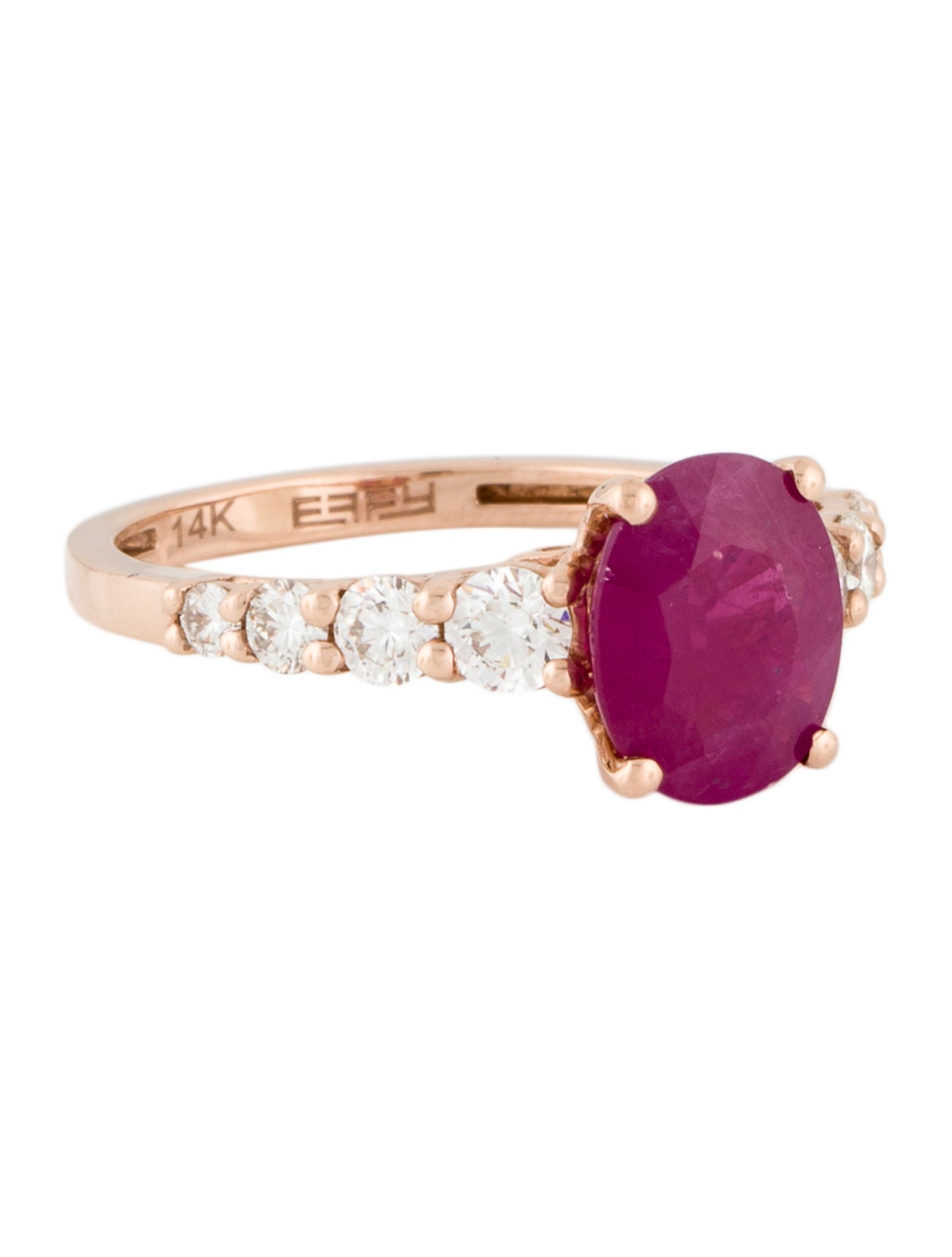 Effy Jewelry 14K Ruby & Diamond Ring - 14K Rose Gold Cocktail Ring, Rings - EFF28710 | The RealReal
