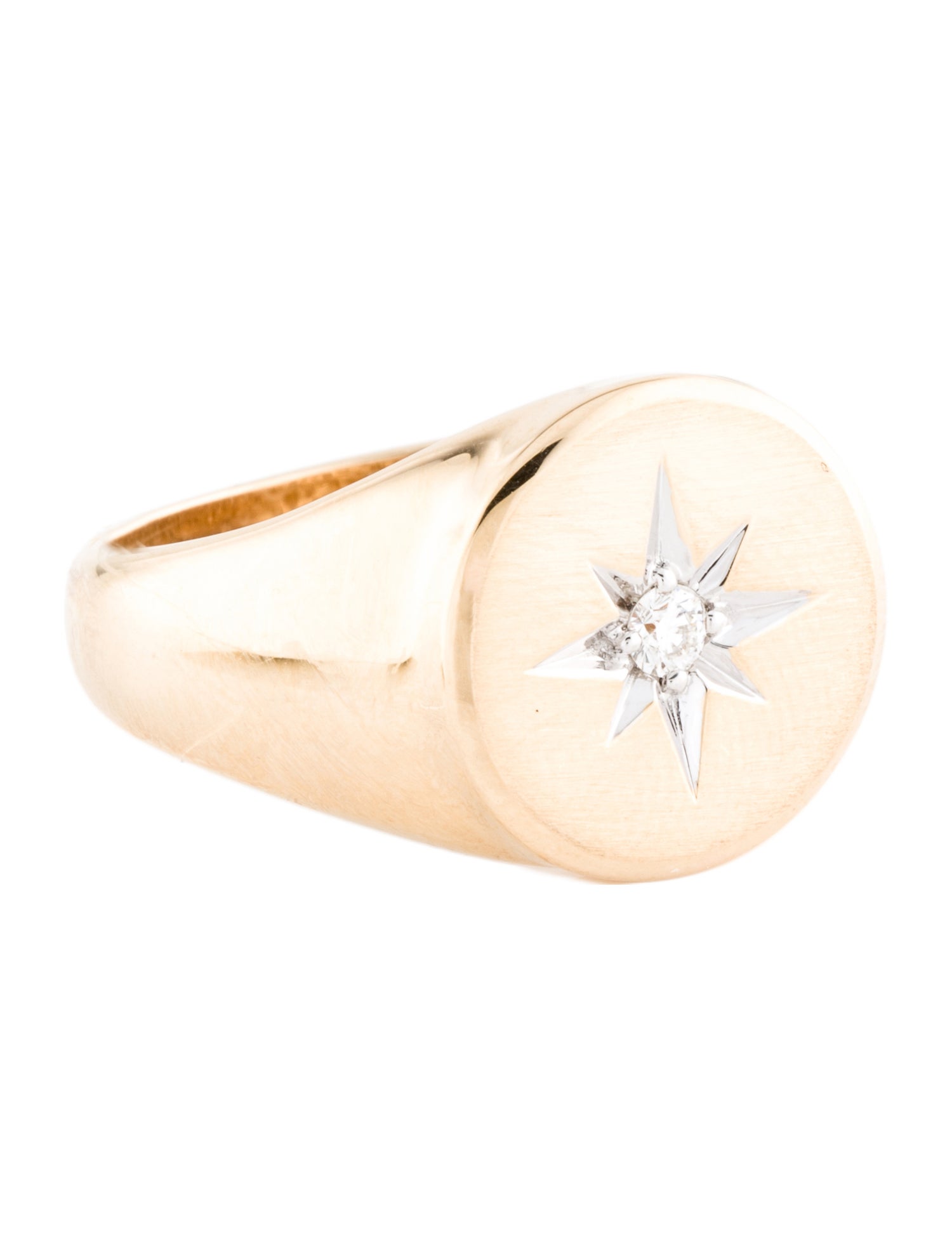 Effy Jewelry 14K Diamond Signet Ring - 14K Yellow Gold Signet Ring, Rings - EFF28986 | The RealReal