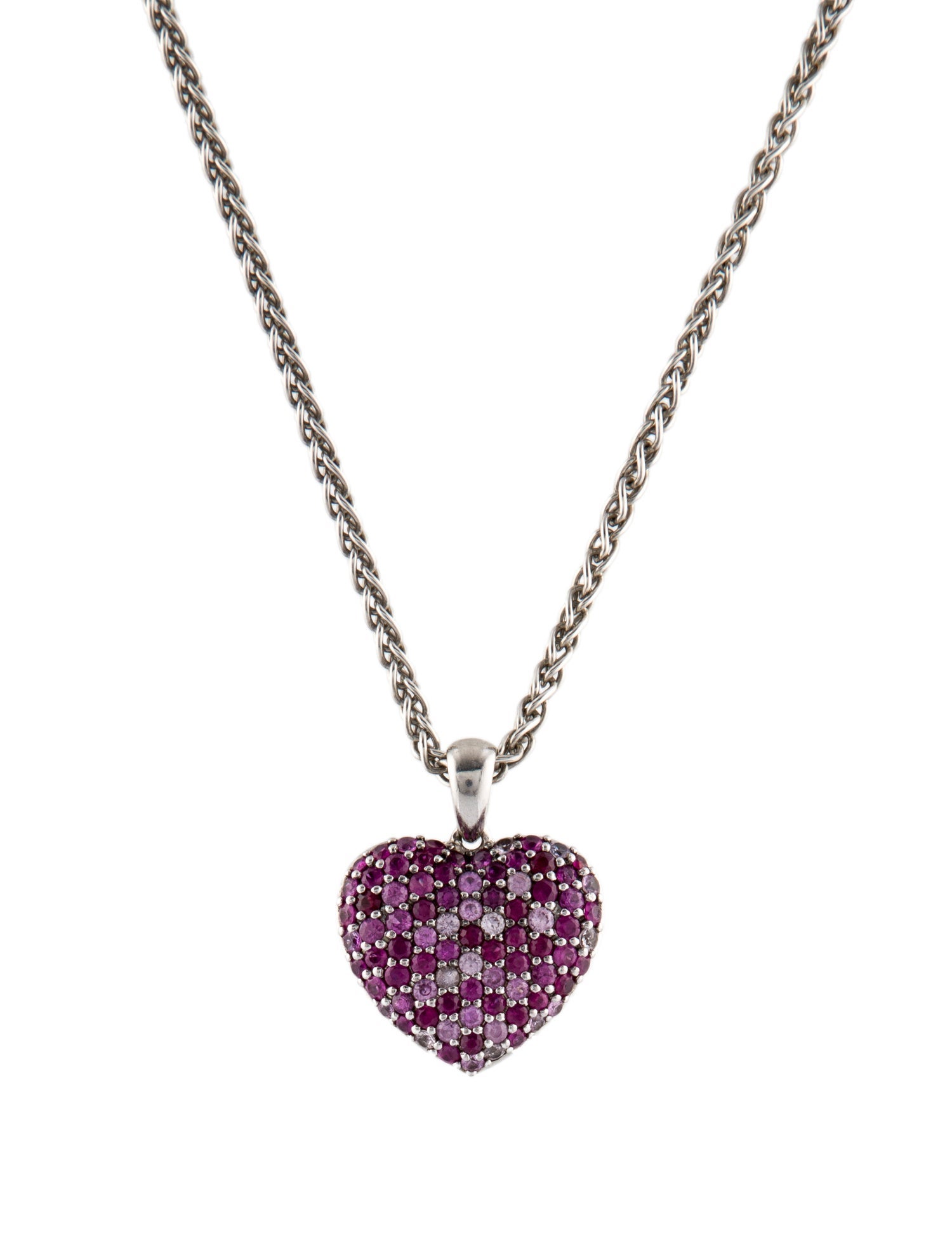 Effy Jewelry Ruby & Sapphire Heart Pendant Necklace - Sterling Silver ...