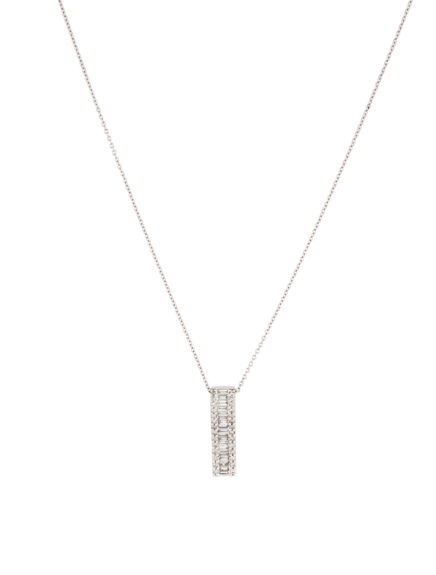 Effy Jewelry 14K Diamond Classique Pendant Necklace - 14K White Gold ...