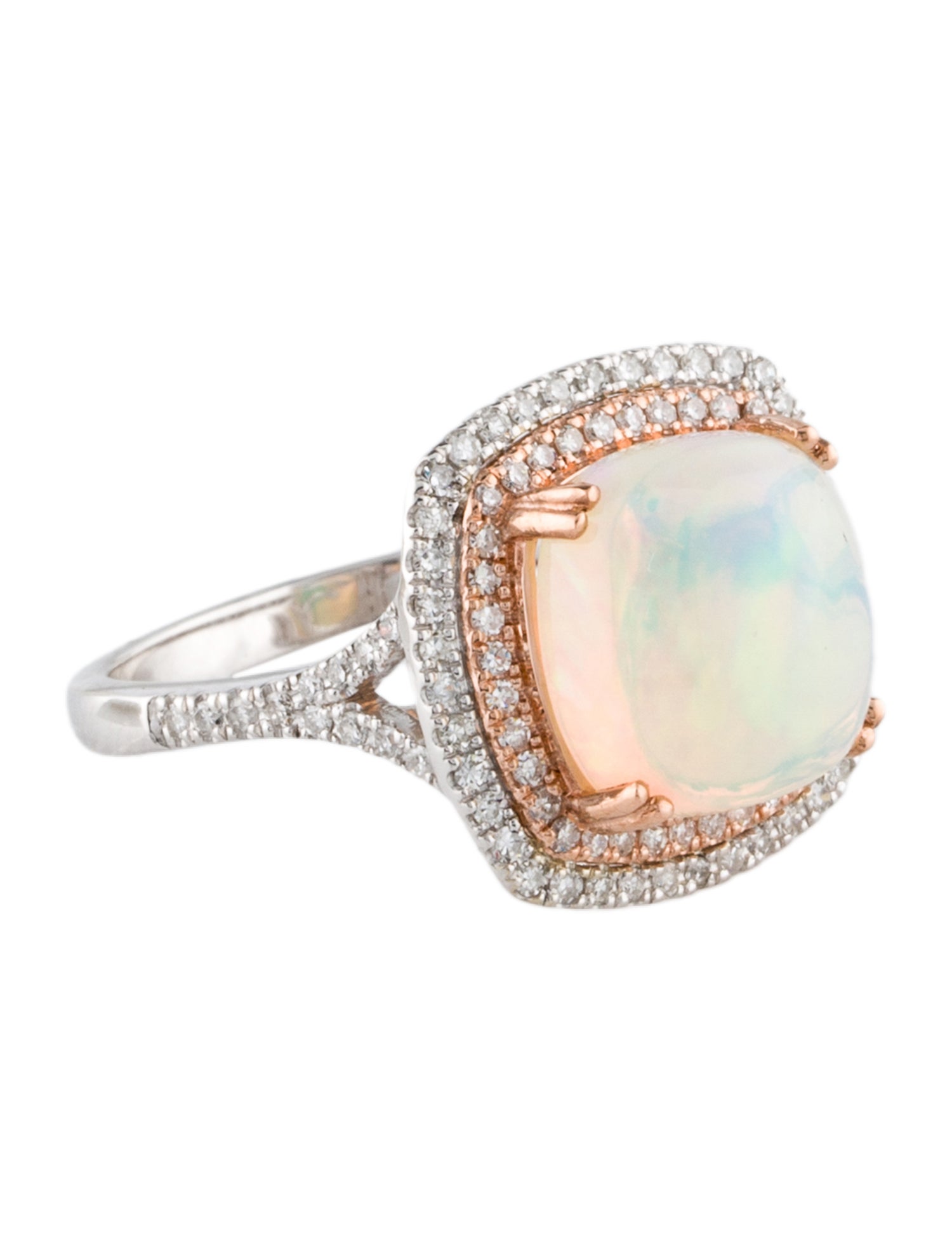 Effy Jewelry 14K 4.05ct Opal & Diamond Cocktail Ring - 14K Rose Gold ...