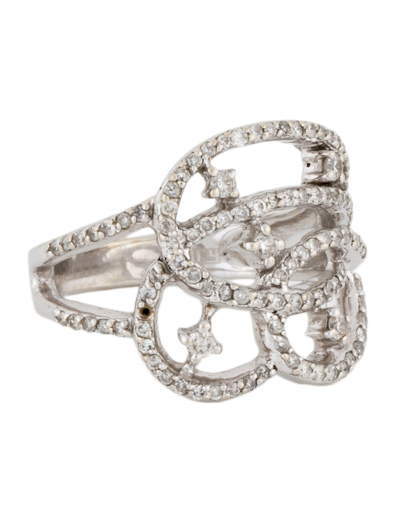 Effy Jewelry 14K Diamond Ring - 14K White Gold Cocktail Ring, Rings ...