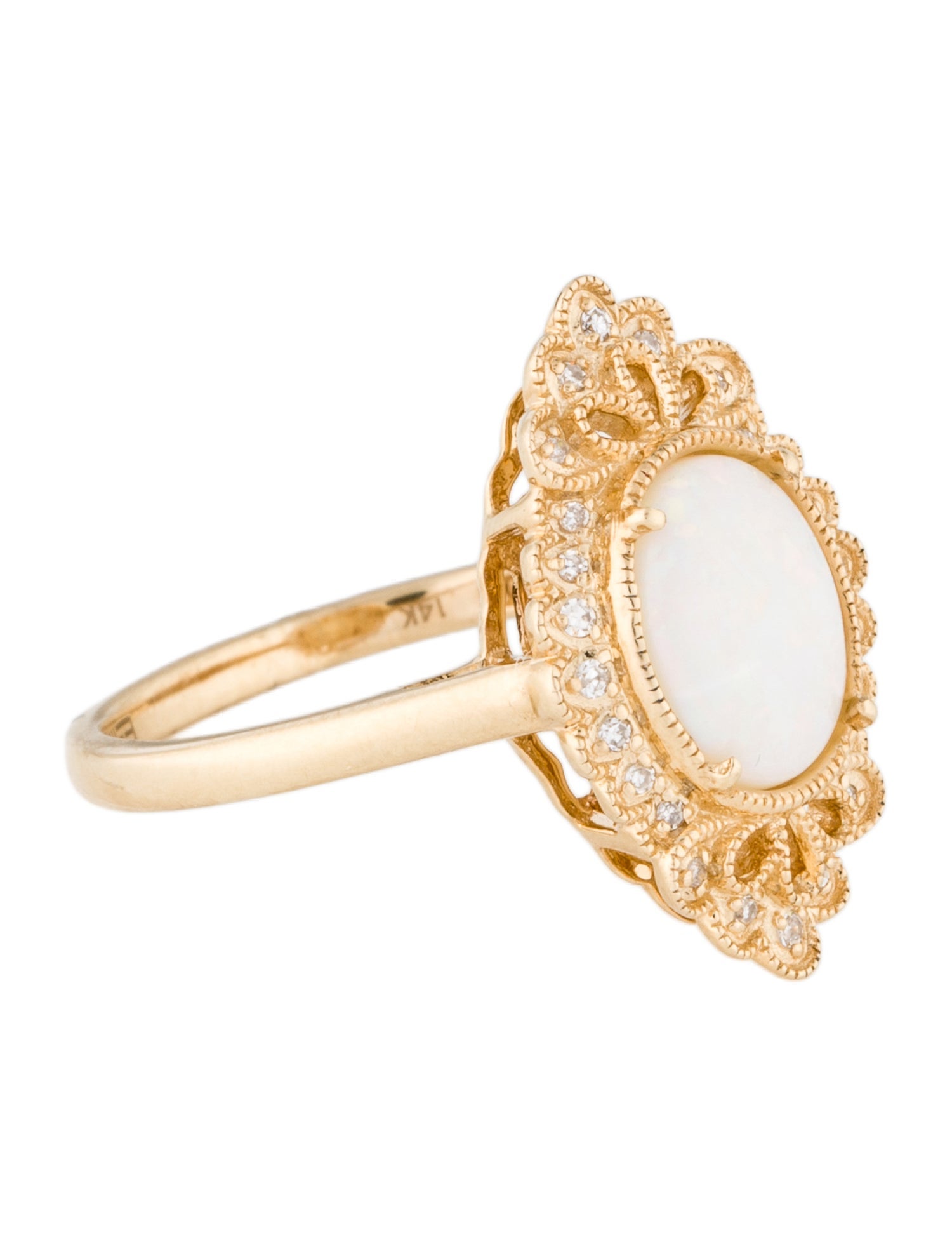 Effy Jewelry 14K Opal & Diamond Cocktail Ring - Cocktail Ring, Rings ...