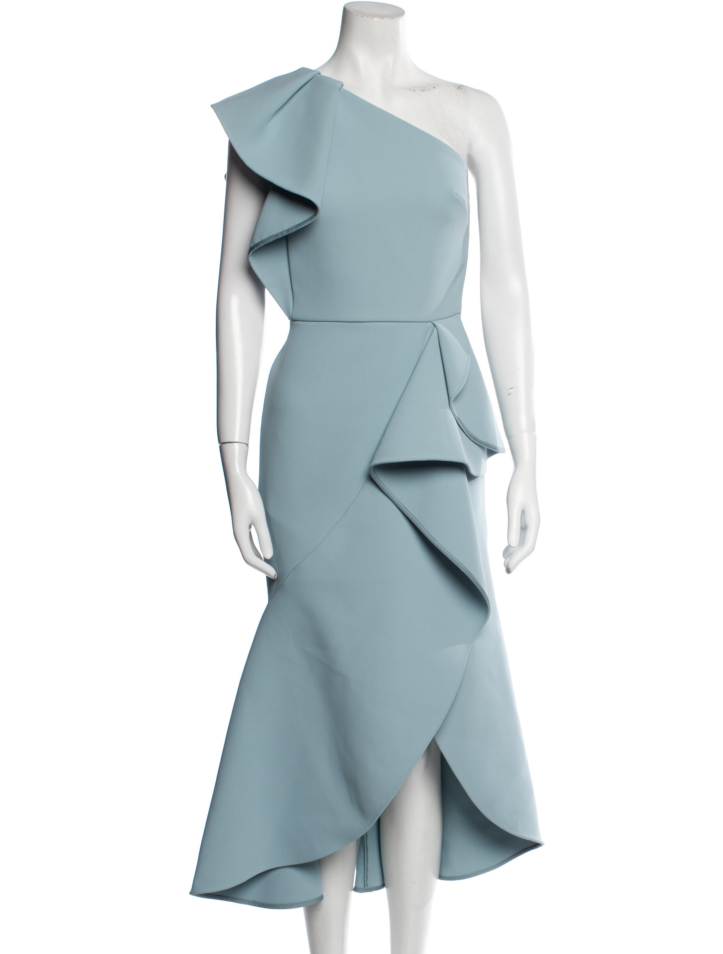 Elie Saab One-Shoulder Long Dress - Blue Dresses, Clothing - ELI24493 ...