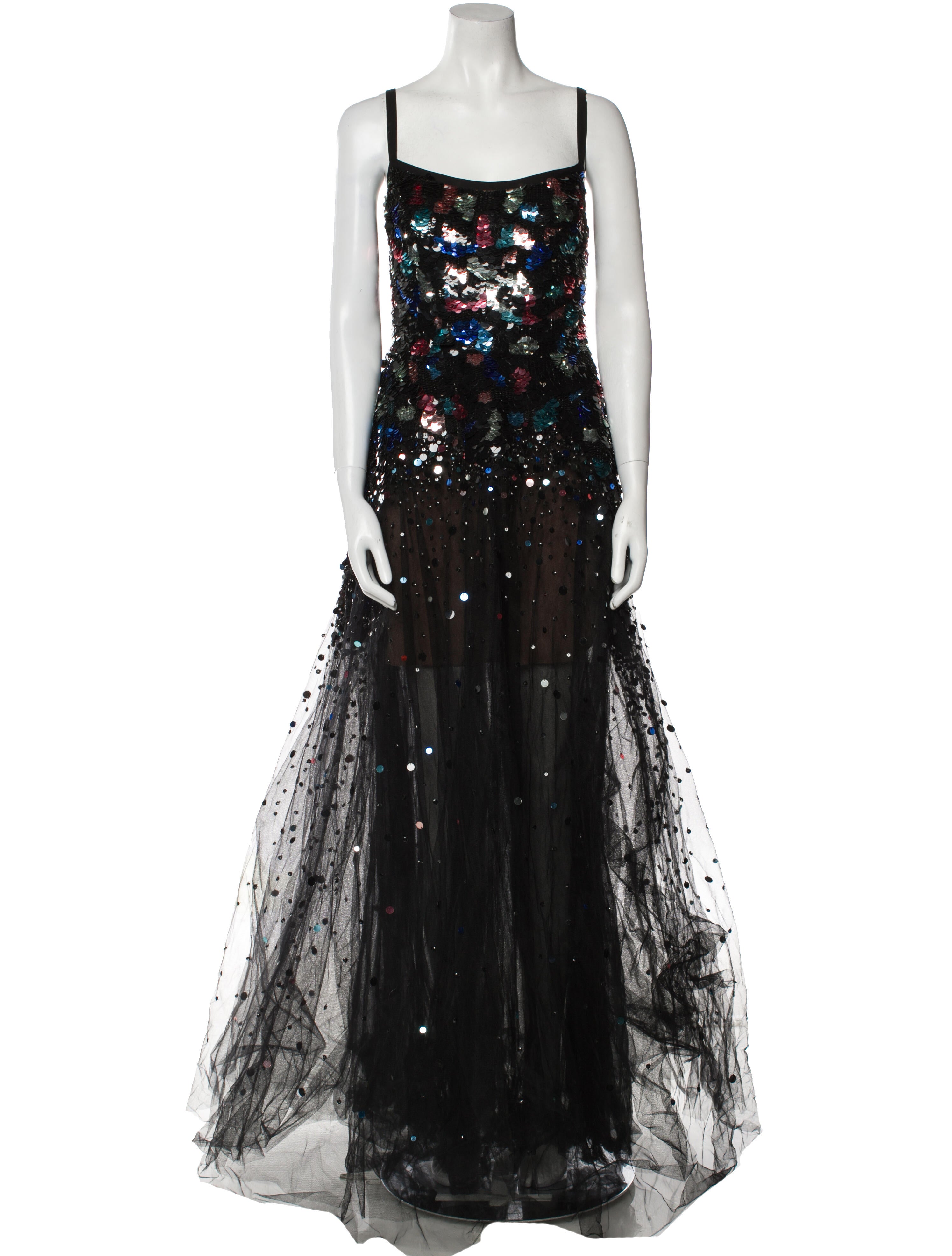 Elie Saab Floral Print Long Dress - Black Dresses, Clothing - ELI24837 ...