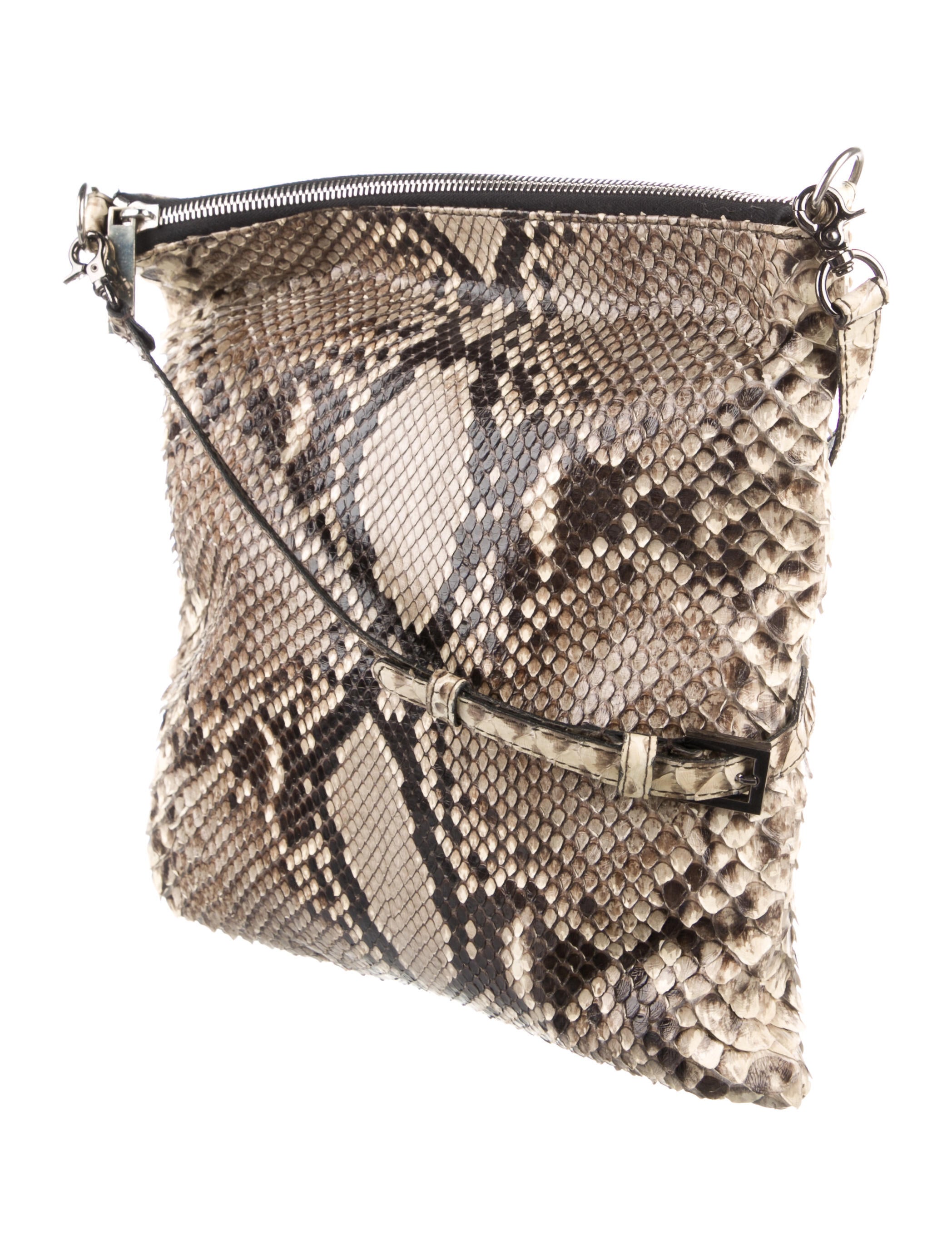 Elisabeth Weinstock Snakeskin Crossbody Bag - Neutrals Crossbody Bags ...