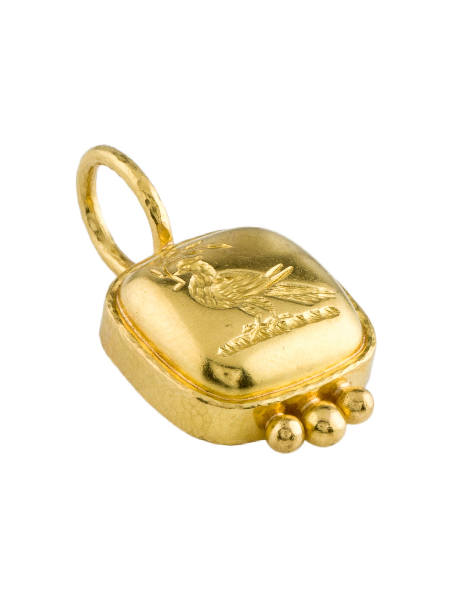 Elizabeth Locke 19K Gold Dove w/Branch Pendant - 19K Yellow Gold ...