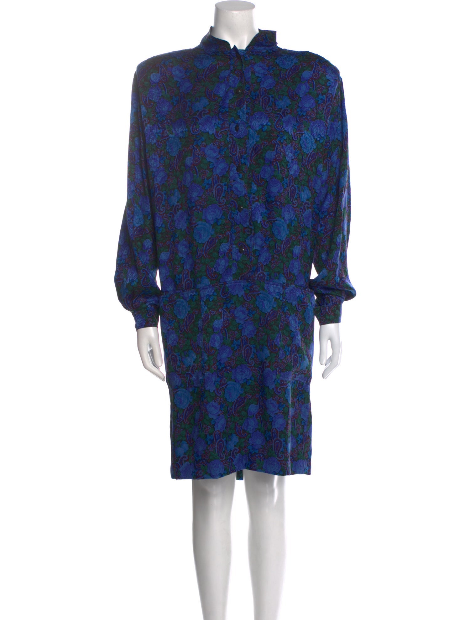 Emanuel Ungaro Vintage Knee-Length Dress - Blue Dresses, Clothing ...