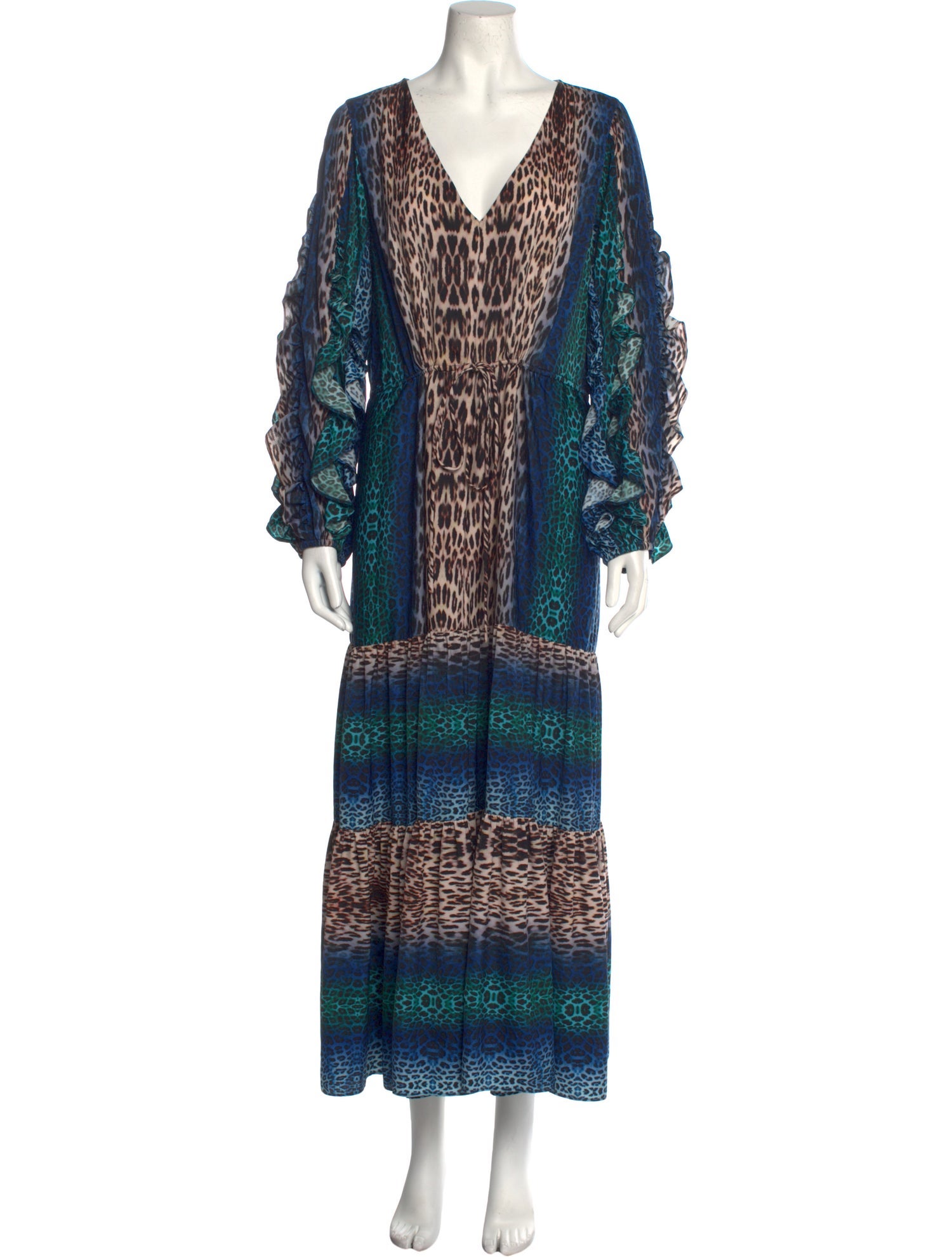 Emanuel Ungaro Printed Long Dress - Blue Dresses, Clothing - EMA30868 ...
