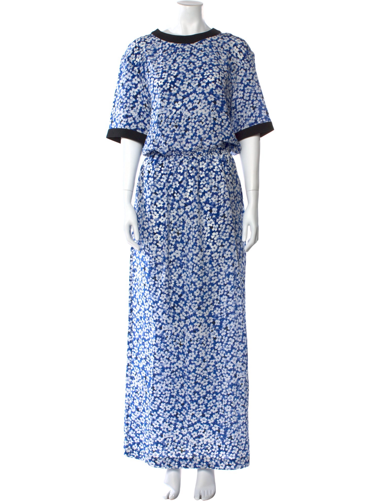 Emanuel Ungaro Silk Long Dress - Blue Dresses, Clothing - EMA31457 ...