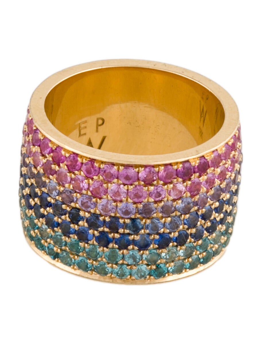 Emily P. Wheeler 18K 4.76ctw Multicolor Sapphire Cigar Band - 18K ...