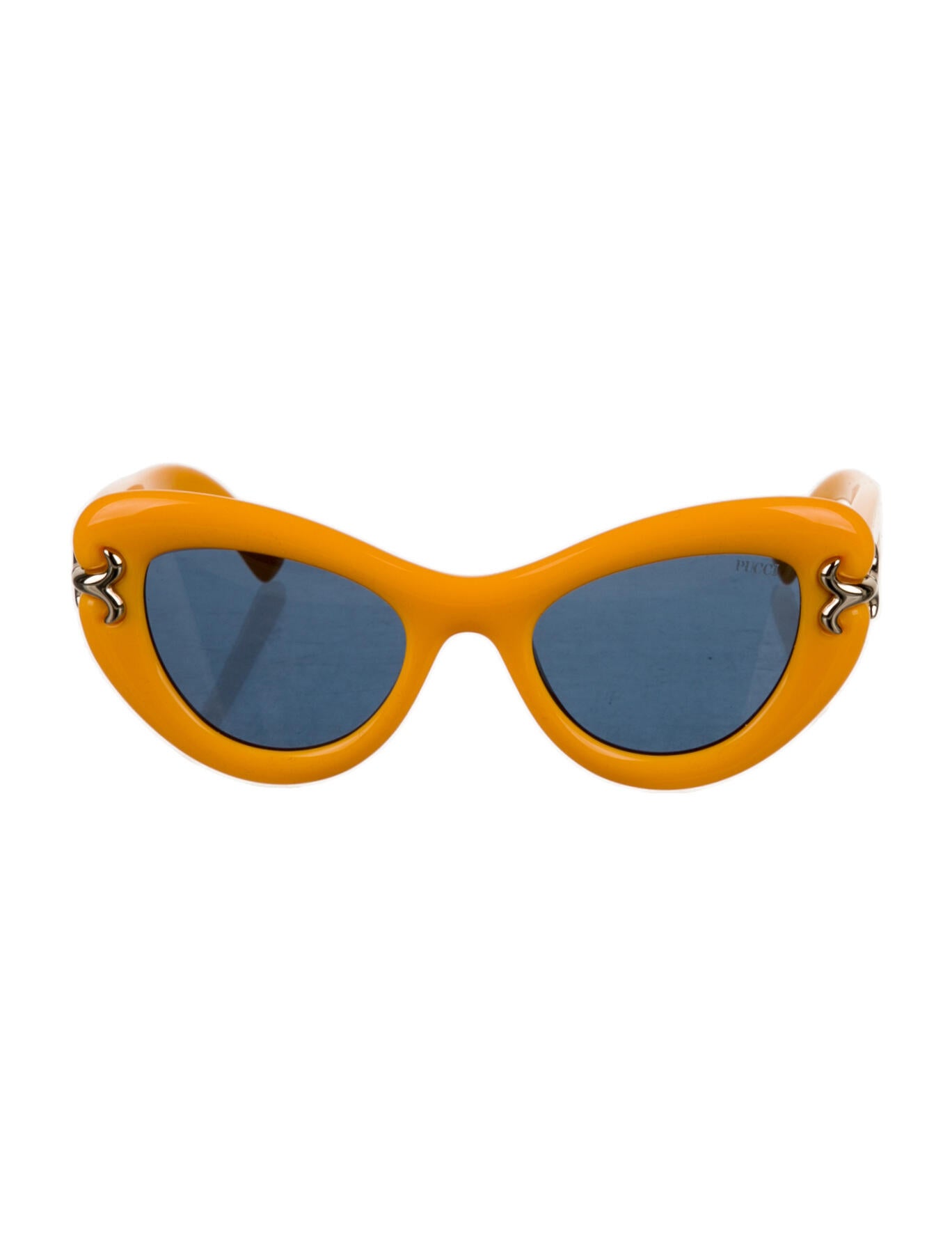 Emilio Pucci Cat-Eye Mirrored Sunglasses - Yellow Sunglasses ...