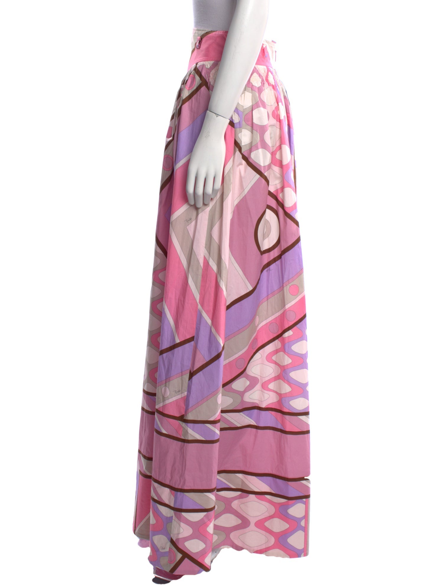 Emilio Pucci Printed Long Skirt - Pink Skirts, Clothing - EMI119042 ...