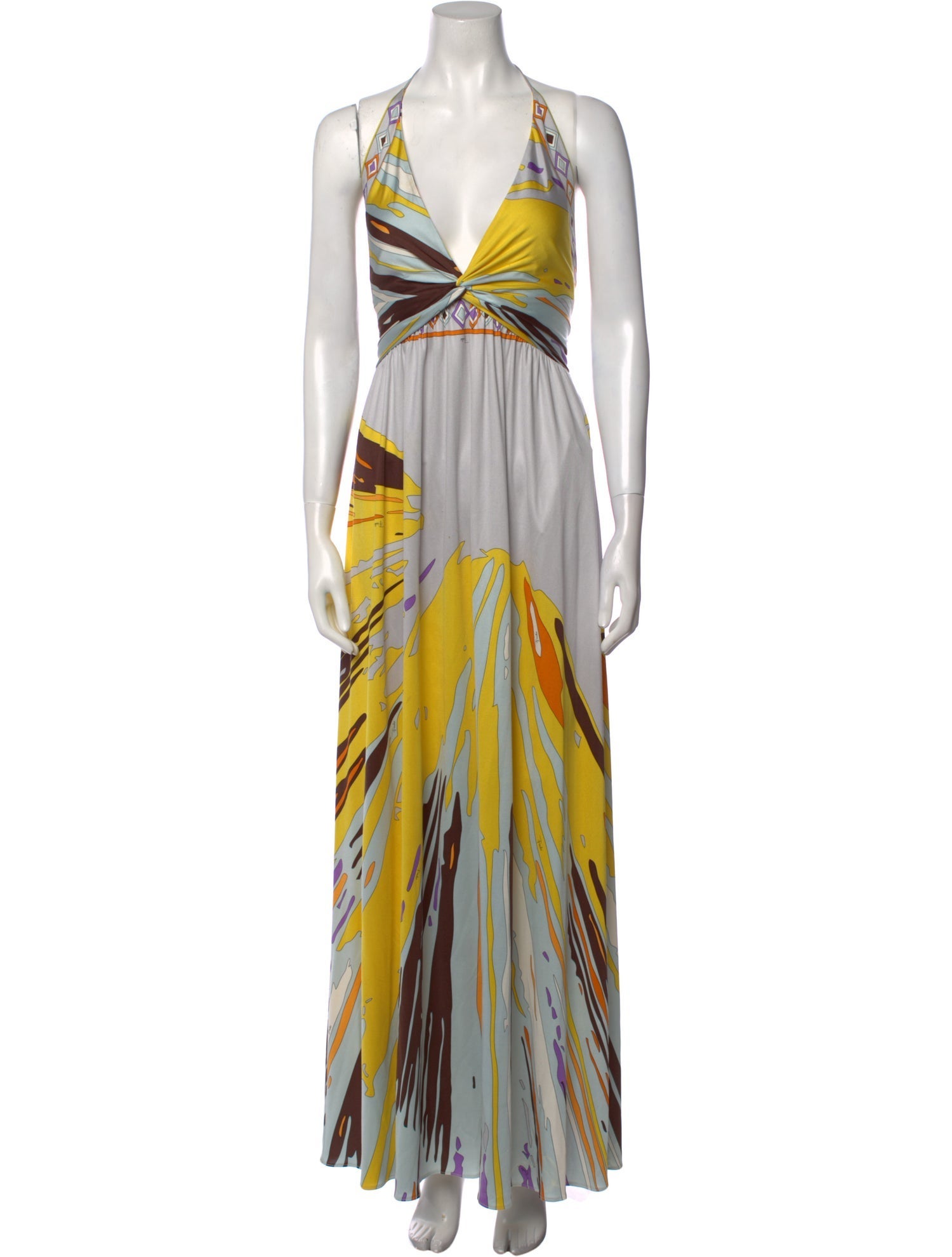 Emilio Pucci Silk Long Dress - Grey Dresses, Clothing - EMI119450 | The ...
