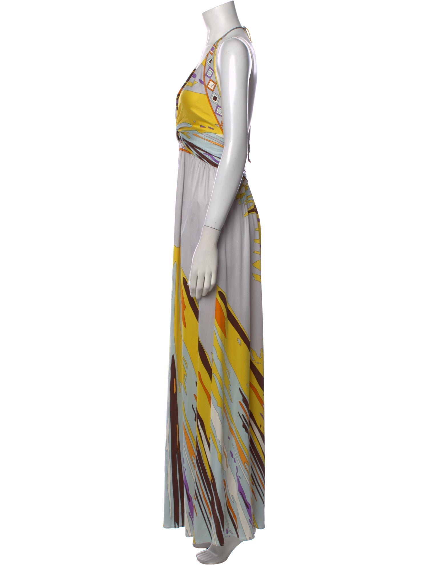 Emilio Pucci Silk Long Dress - Grey Dresses, Clothing - EMI119450 | The ...