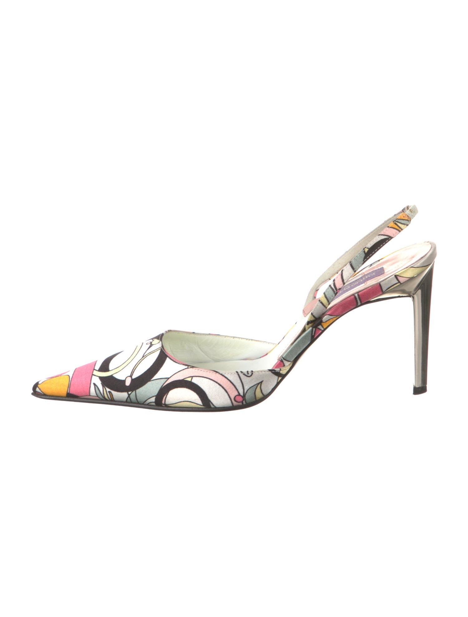 Emilio Pucci Satin Printed Slingback Pumps - Pink Pumps, Shoes ...