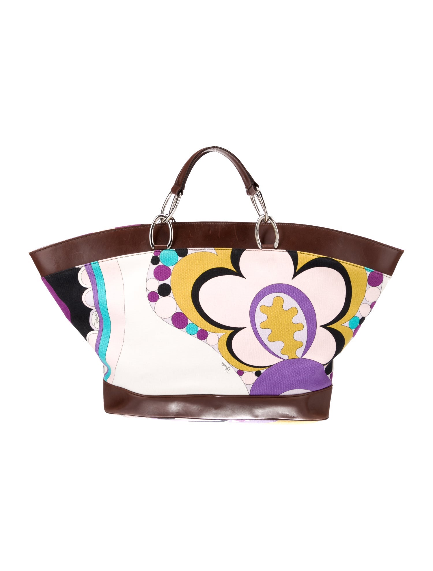 Emilio Pucci Canvas Tote Bag - Purple Totes, Handbags - EMI123565 | The ...