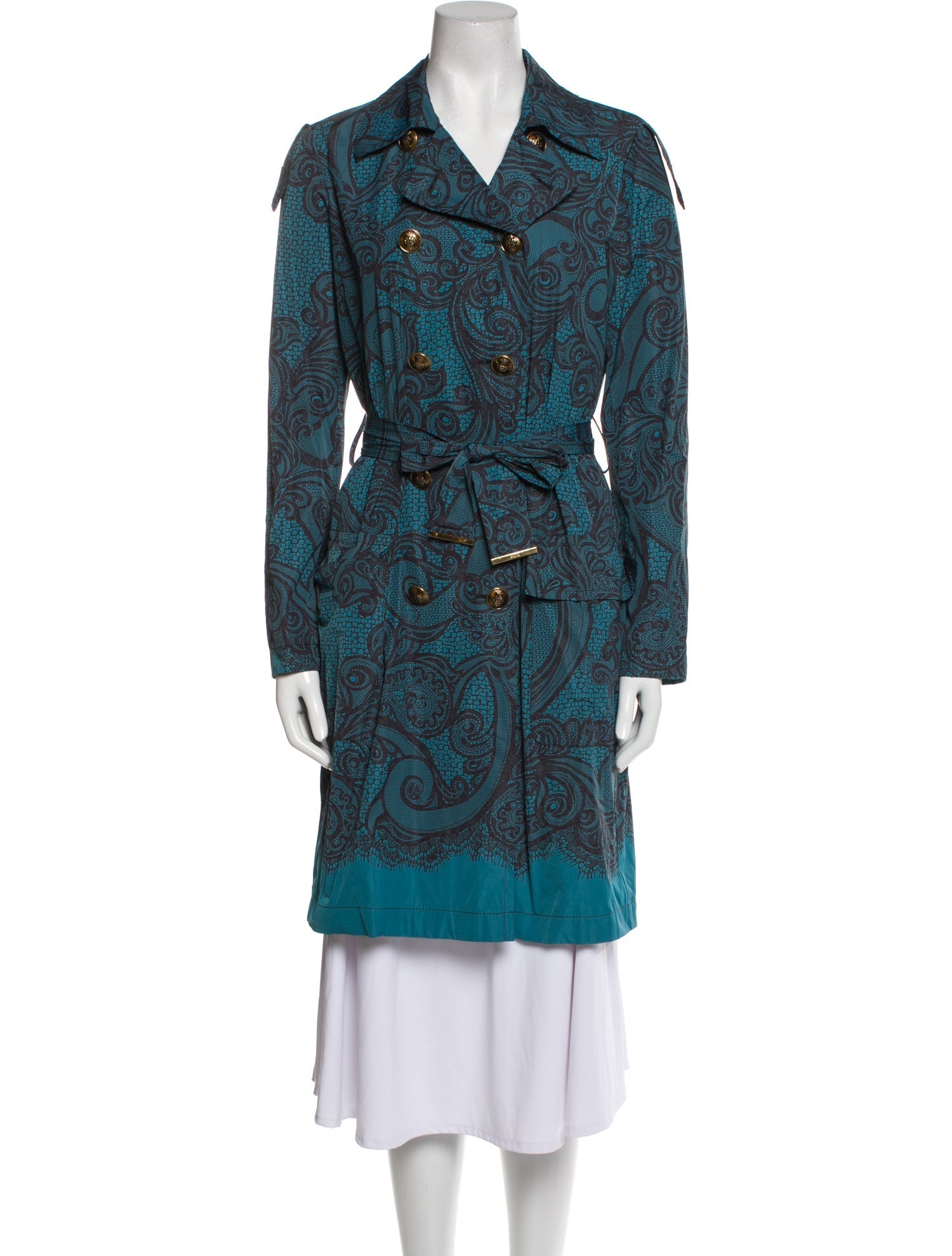 Emilio Pucci Printed Coat - Blue Coats, Clothing - EMI129723 | The RealReal