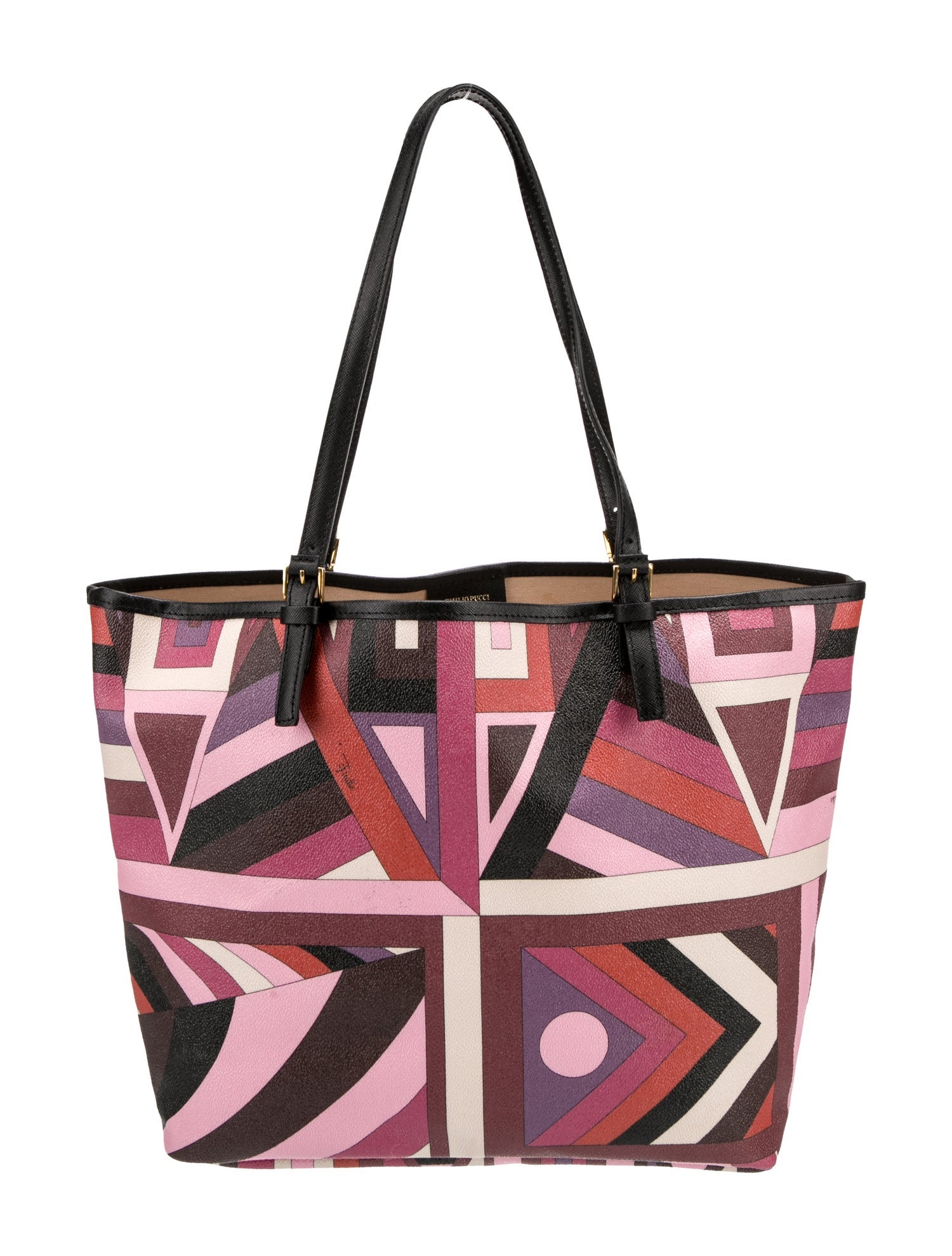 Emilio Pucci Leather Tote - Purple Shoulder Bags, Handbags - EMI136920 ...