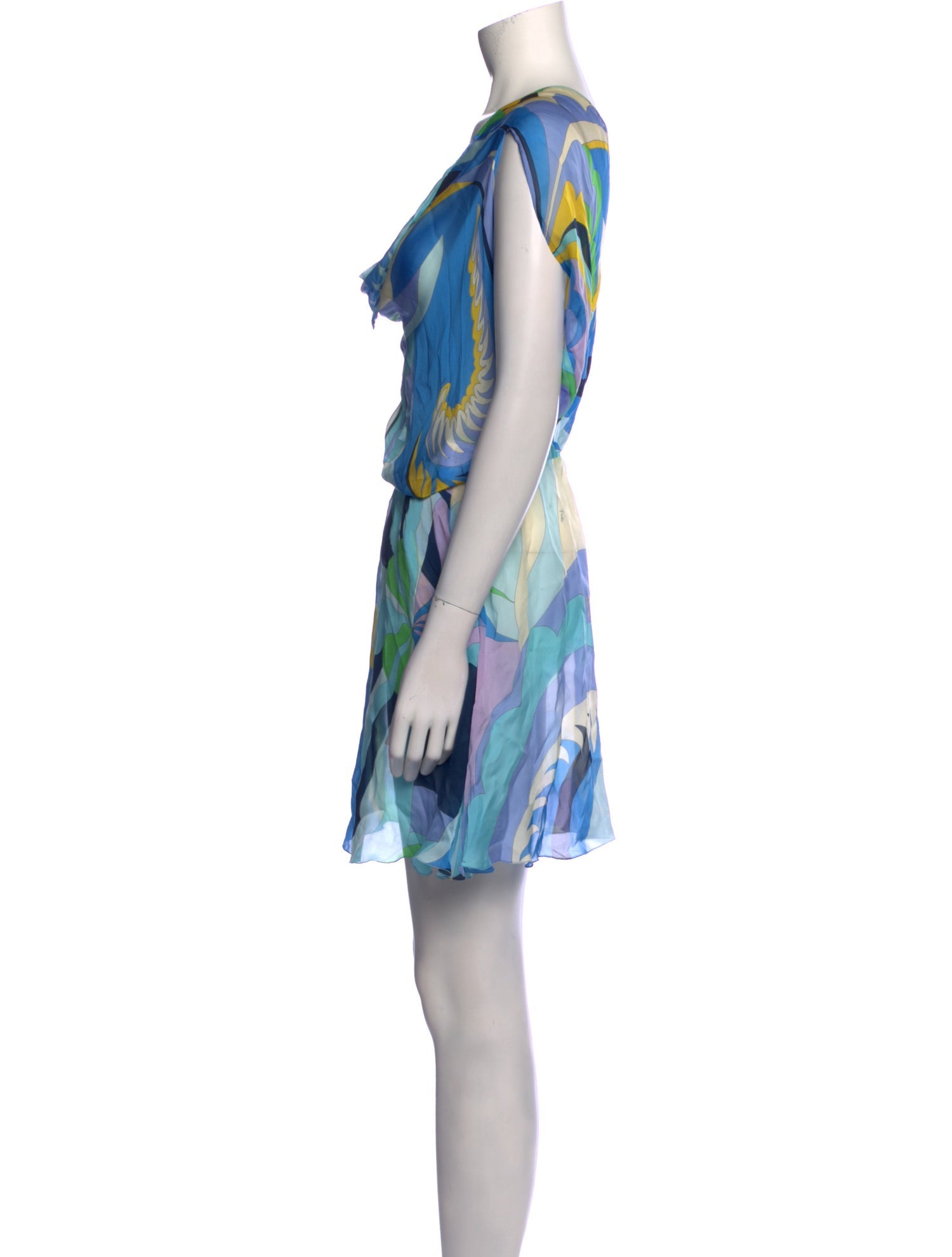 Emilio Pucci Printed Mini Dress - Blue Dresses, Clothing - EMI141280 ...