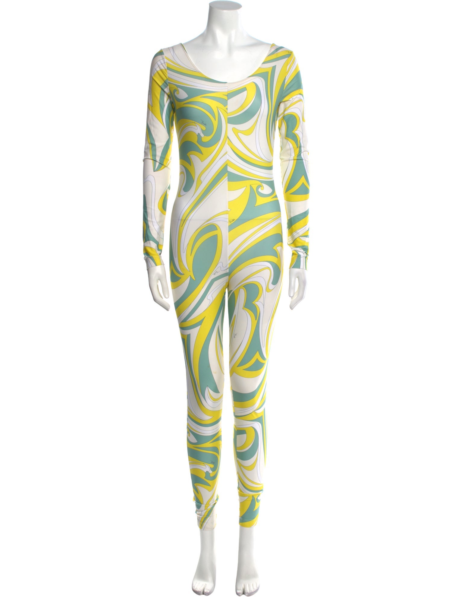 Emilio Pucci Printed Scoop Neck Jumpsuit - Neutrals, 8.75" Rise ...