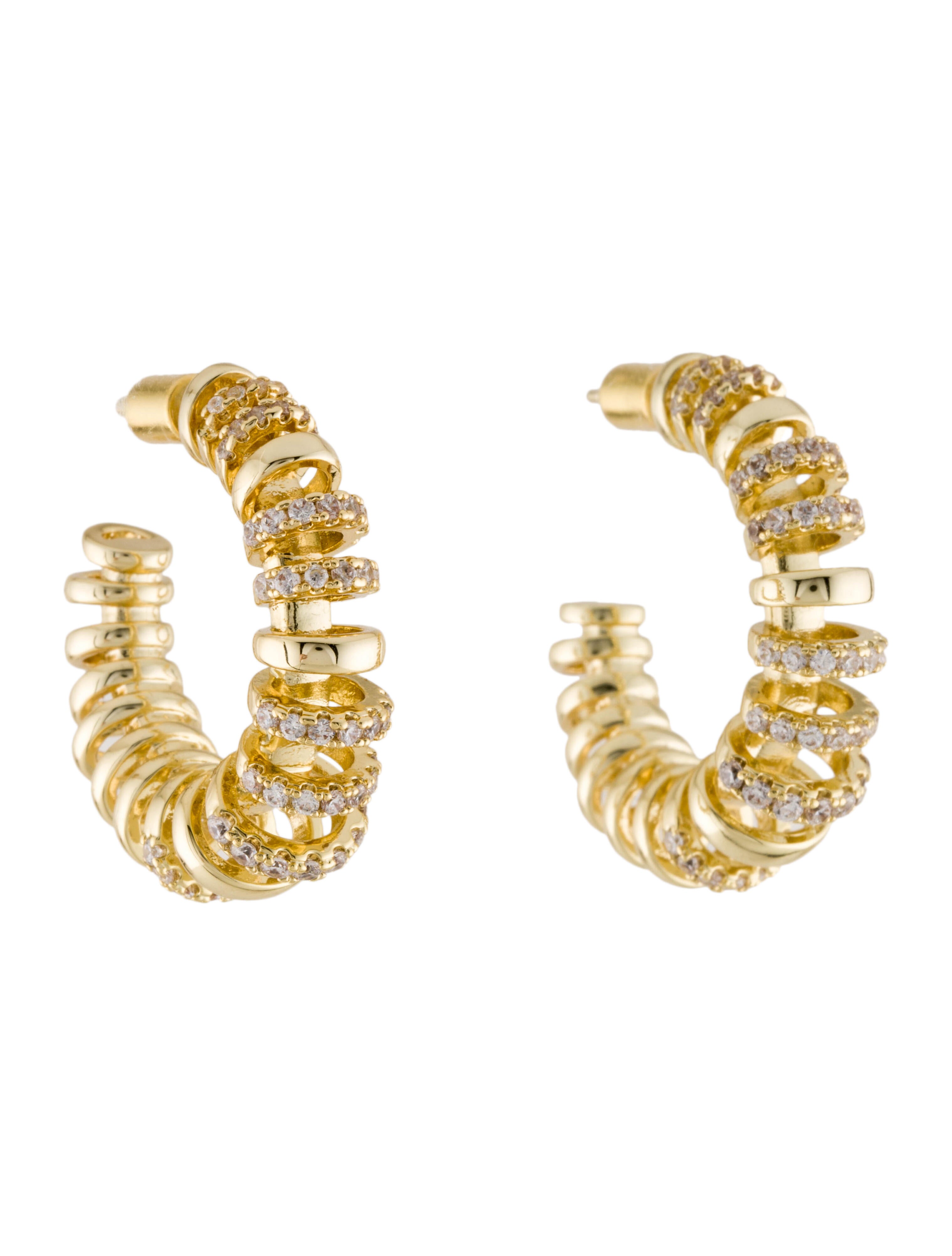 Emili Crystal Lucia Hoop Earrings - Sterling Silver Hoop, Earrings ...