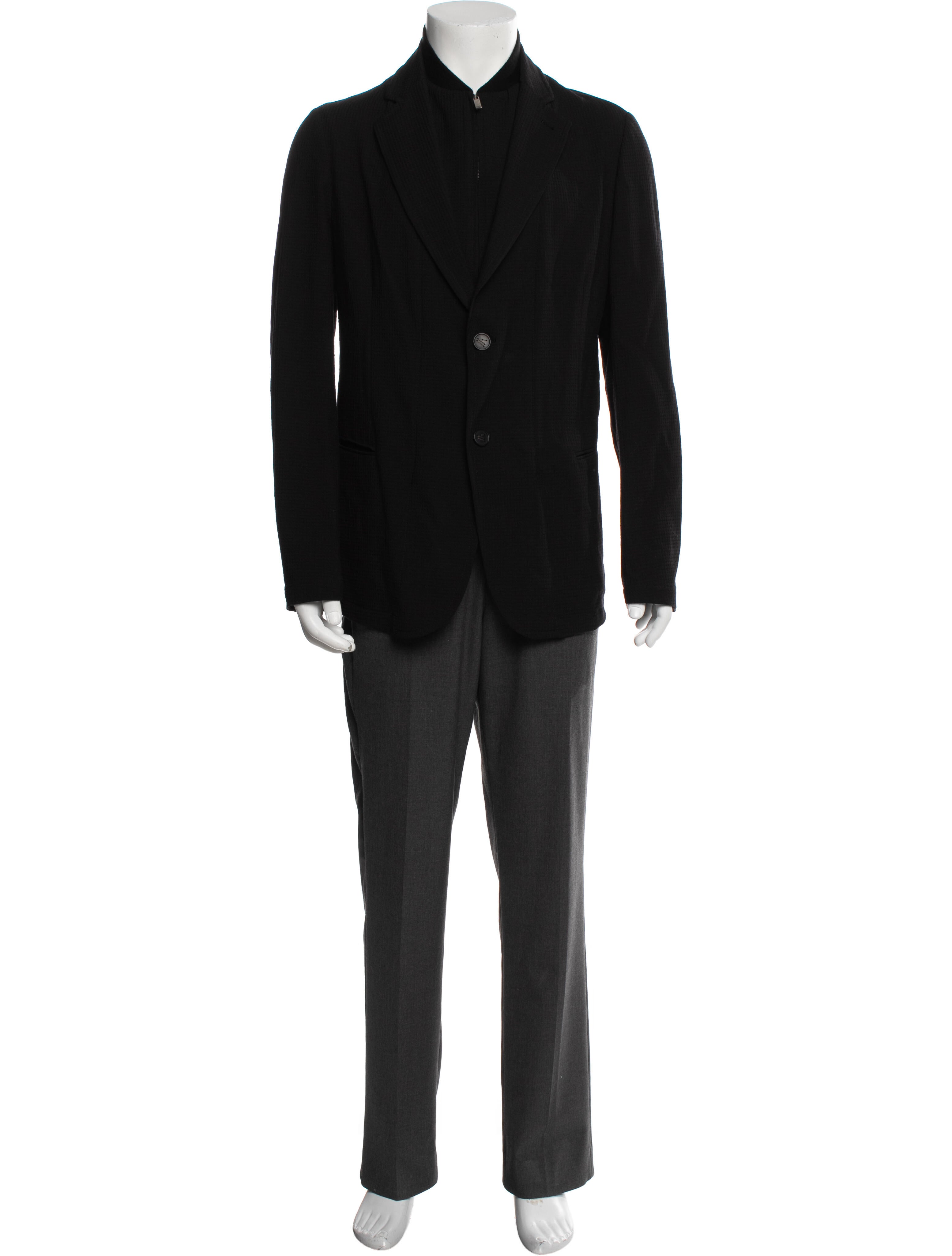 Emporio Armani Overcoat - Black Outerwear, Clothing - EMP44480 | The ...