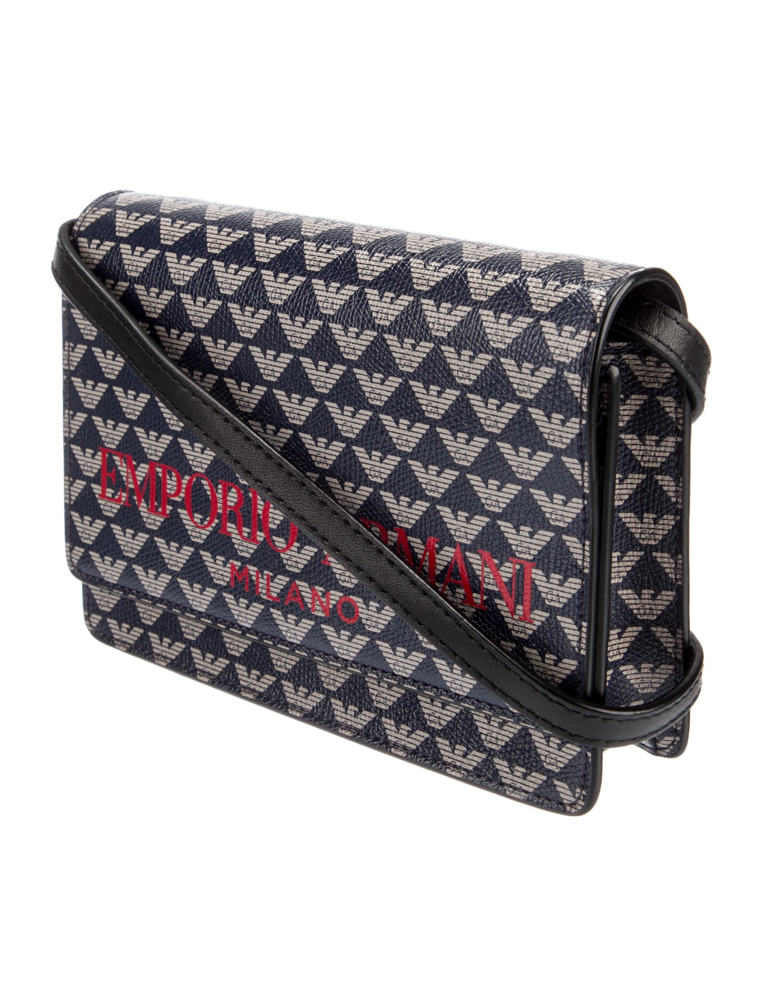 Emporio Armani Leather Crossbody Bag - Blue Crossbody Bags, Handbags ...