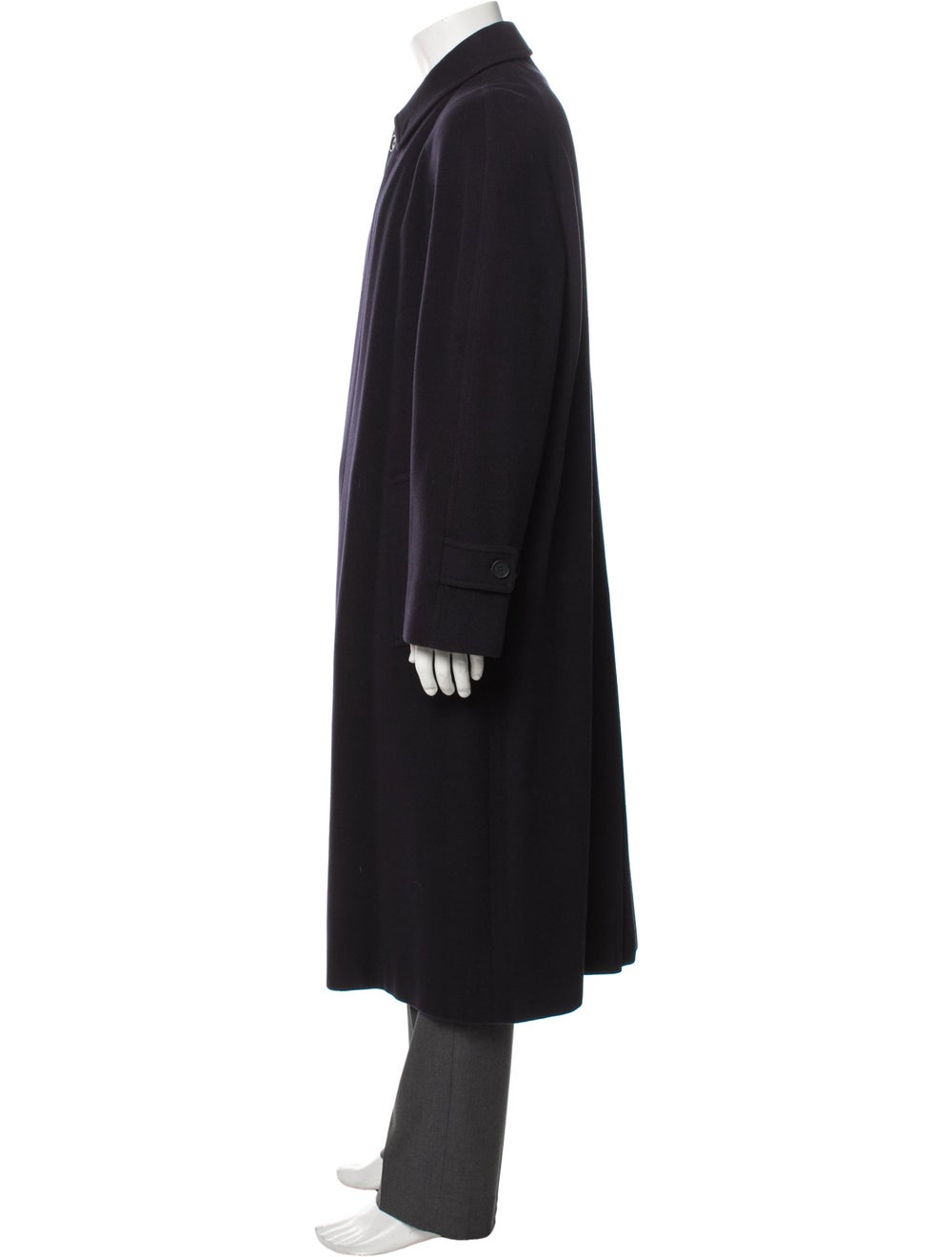 Emporio Armani Virgin Wool Overcoat - Blue Outerwear, Clothing ...