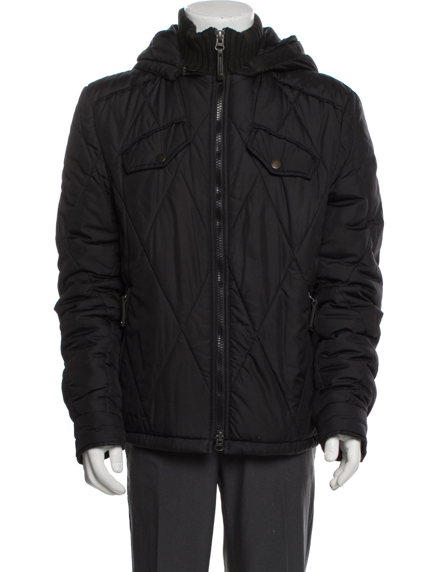 Emporio Armani Puffer Coat - Black Outerwear, Clothing - EMP57404 | The ...