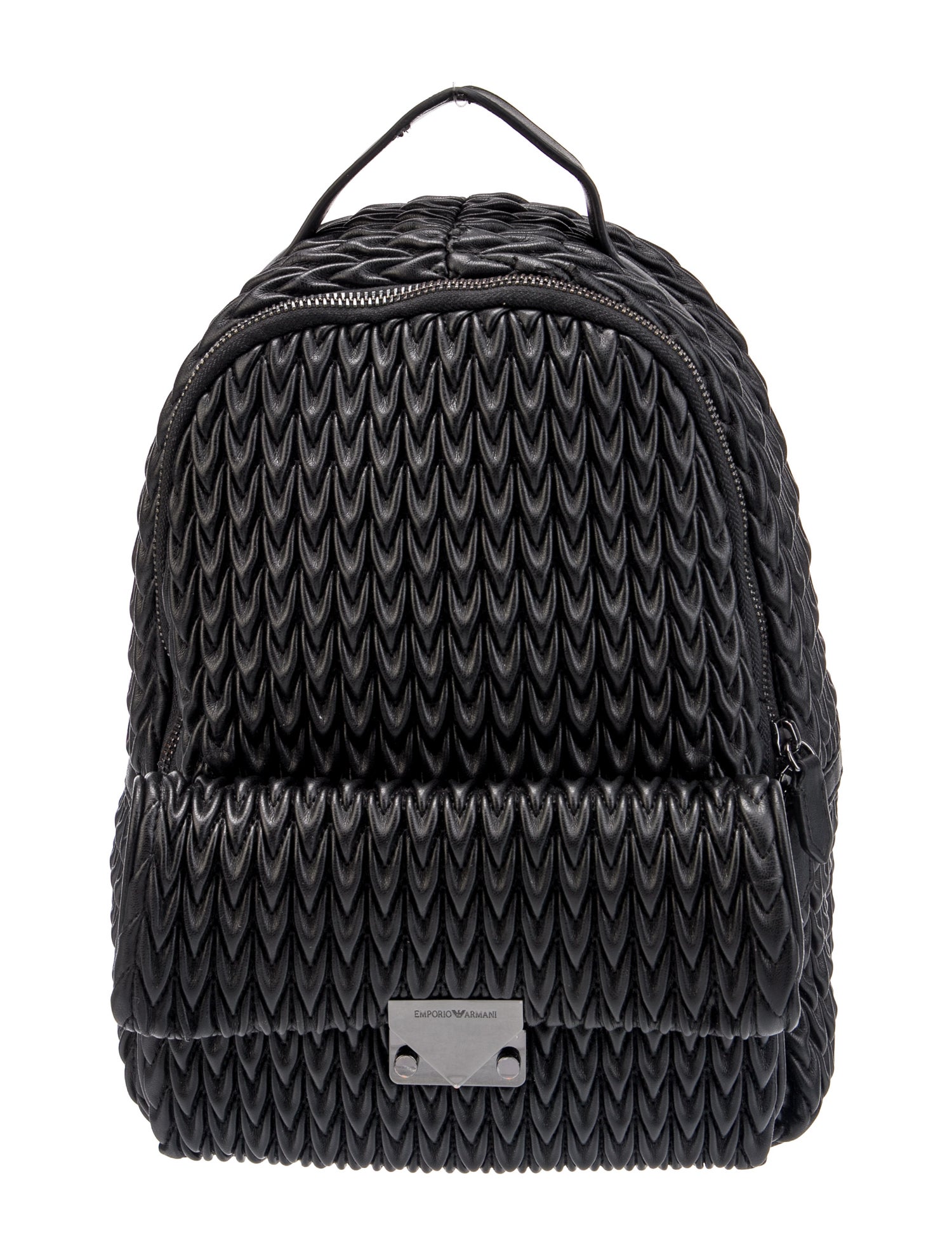 Emporio Armani Leather Backpack - Black Backpacks, Handbags - EMP59002 ...
