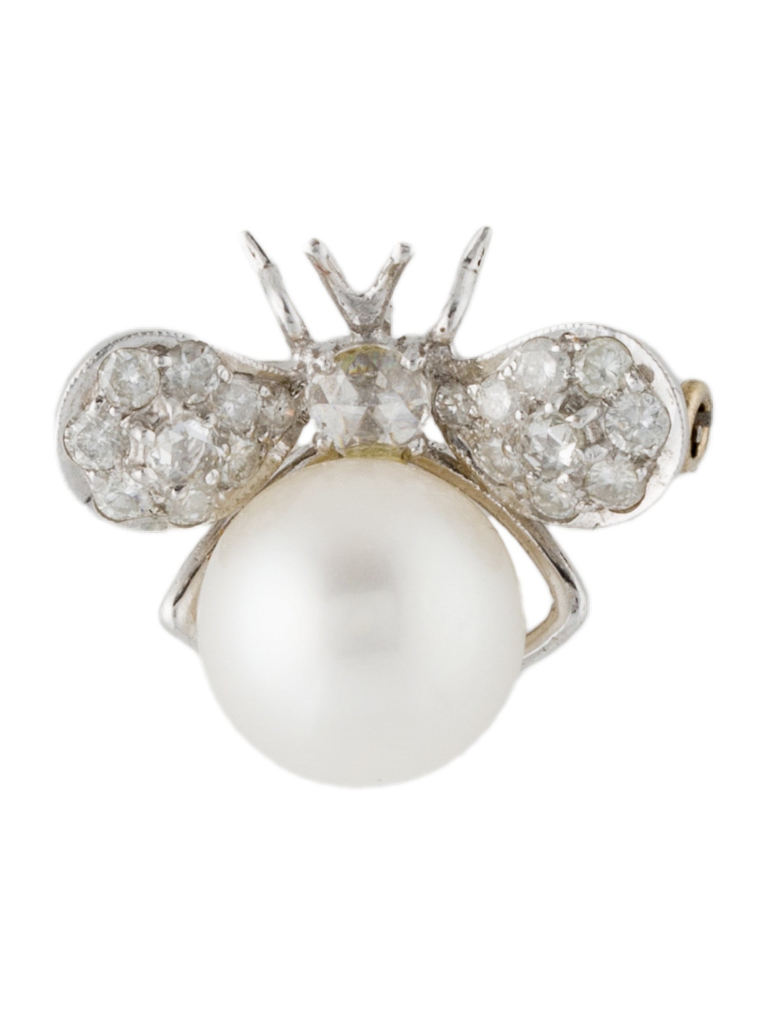 Emsaru 18K Pearl & Diamond Bug Brooch Pendant - Pendant, Brooches ...