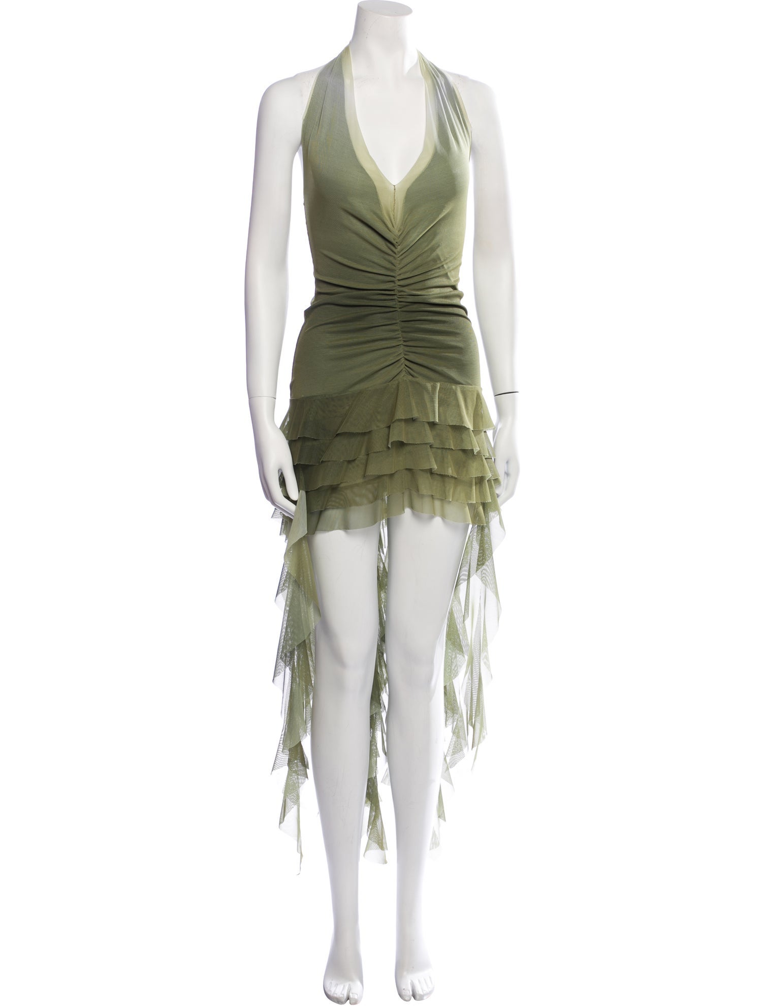 Ema Savahl Halterneck Mini Dress - Green Dresses, Clothing - EMSAV20155 ...
