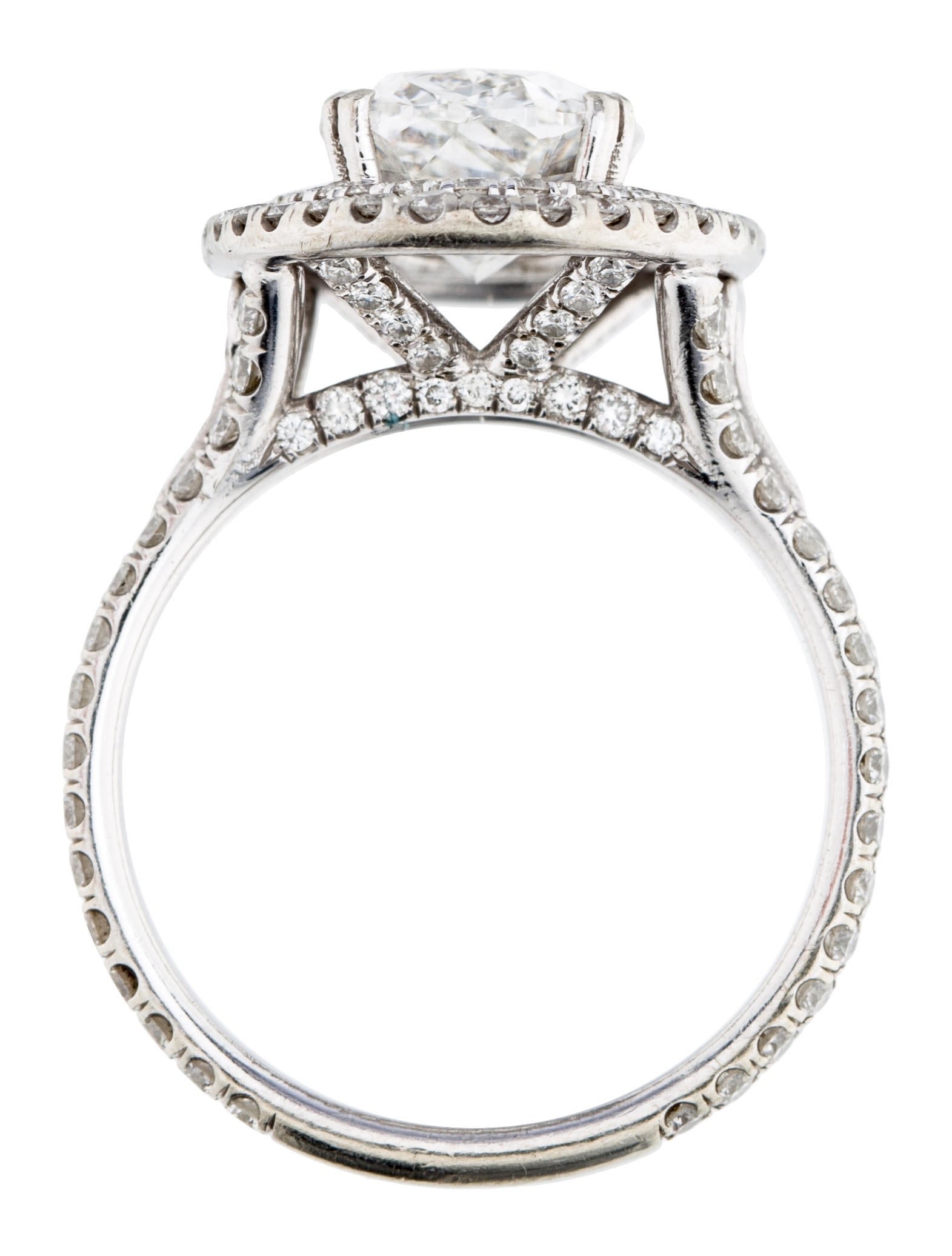 Diamond Double Halo Engagement Ring - Rings - ENGRI20058 | The RealReal