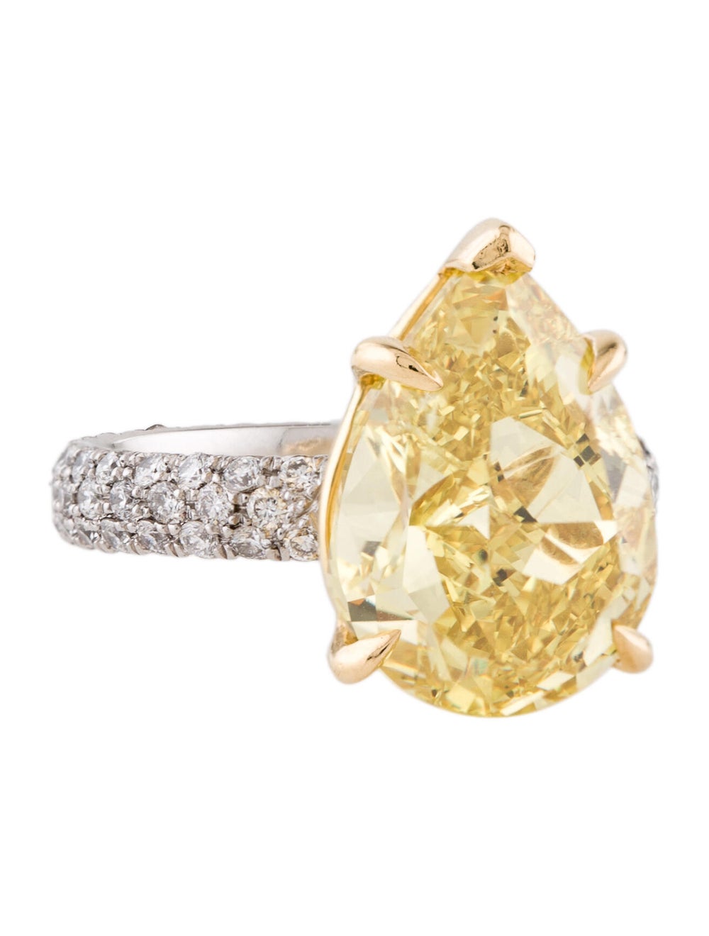 Engagement Ring 6.95ct Fancy Vivid Yellow Diamond Engagement Ring - 18K ...