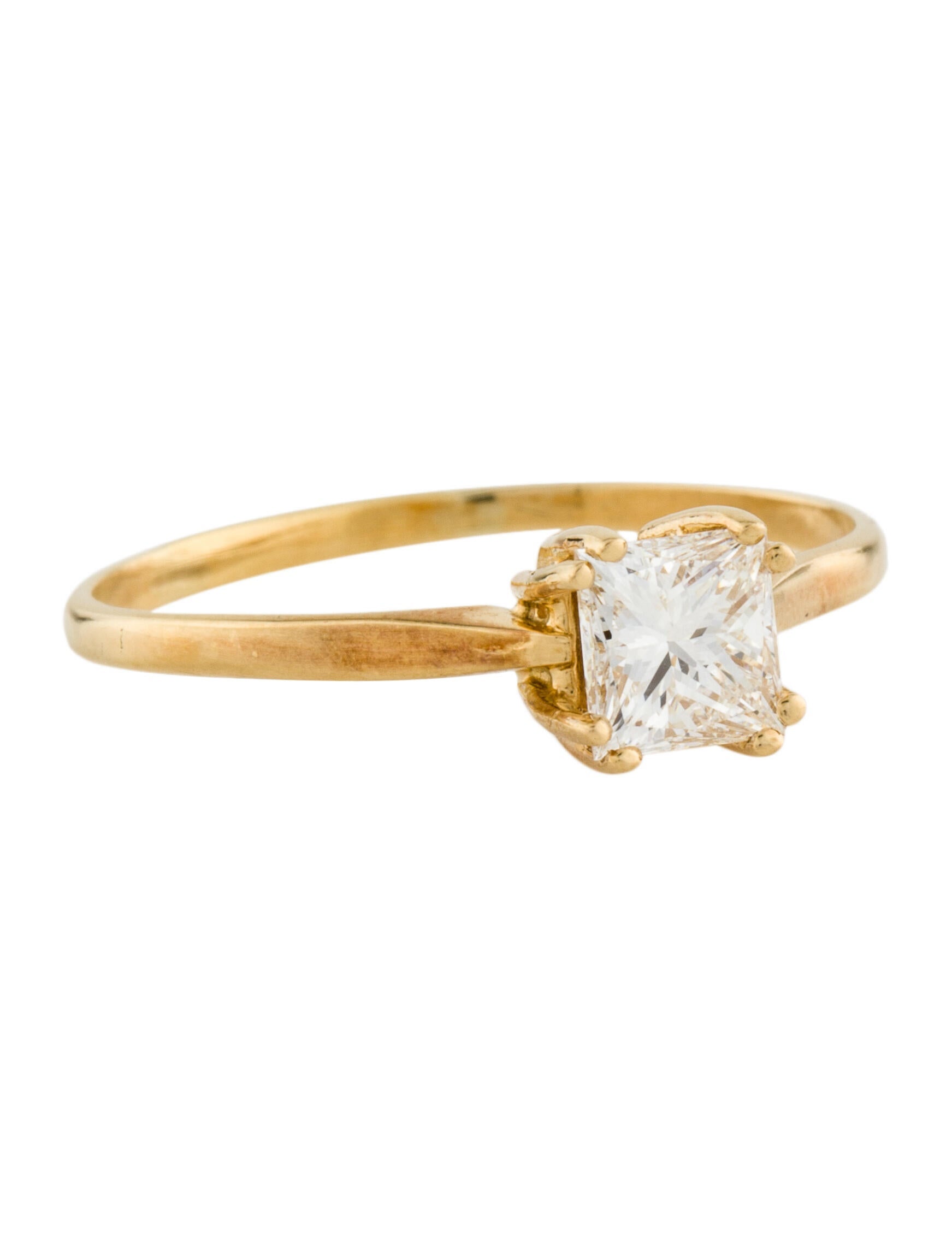 Engagement Ring 18K Diamond Engagement Ring - 18K Yellow Gold ...