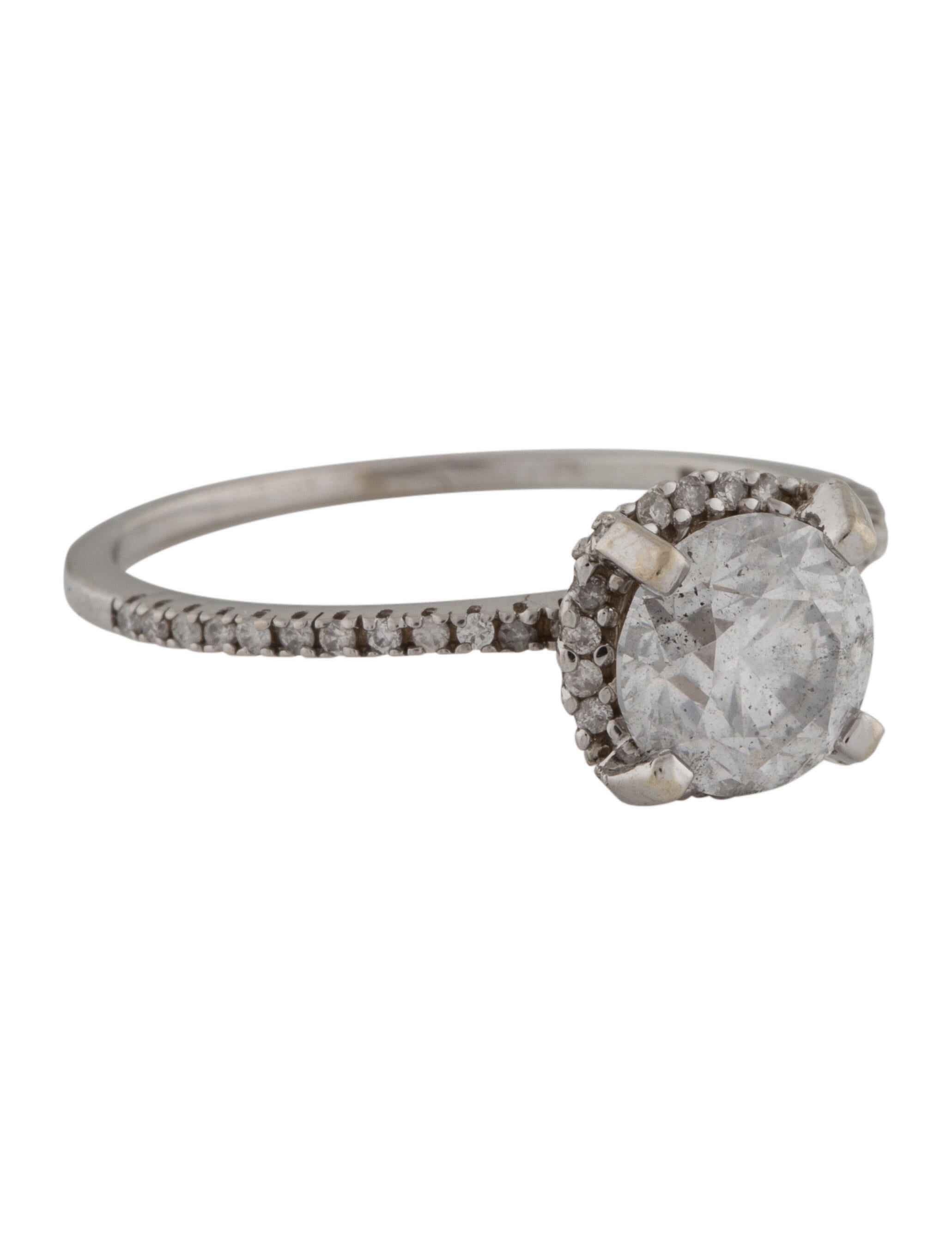 Engagement Ring 14K 1.73ct Diamond Engagement Ring - 14K White Gold Engagement Ring, Rings | The ...